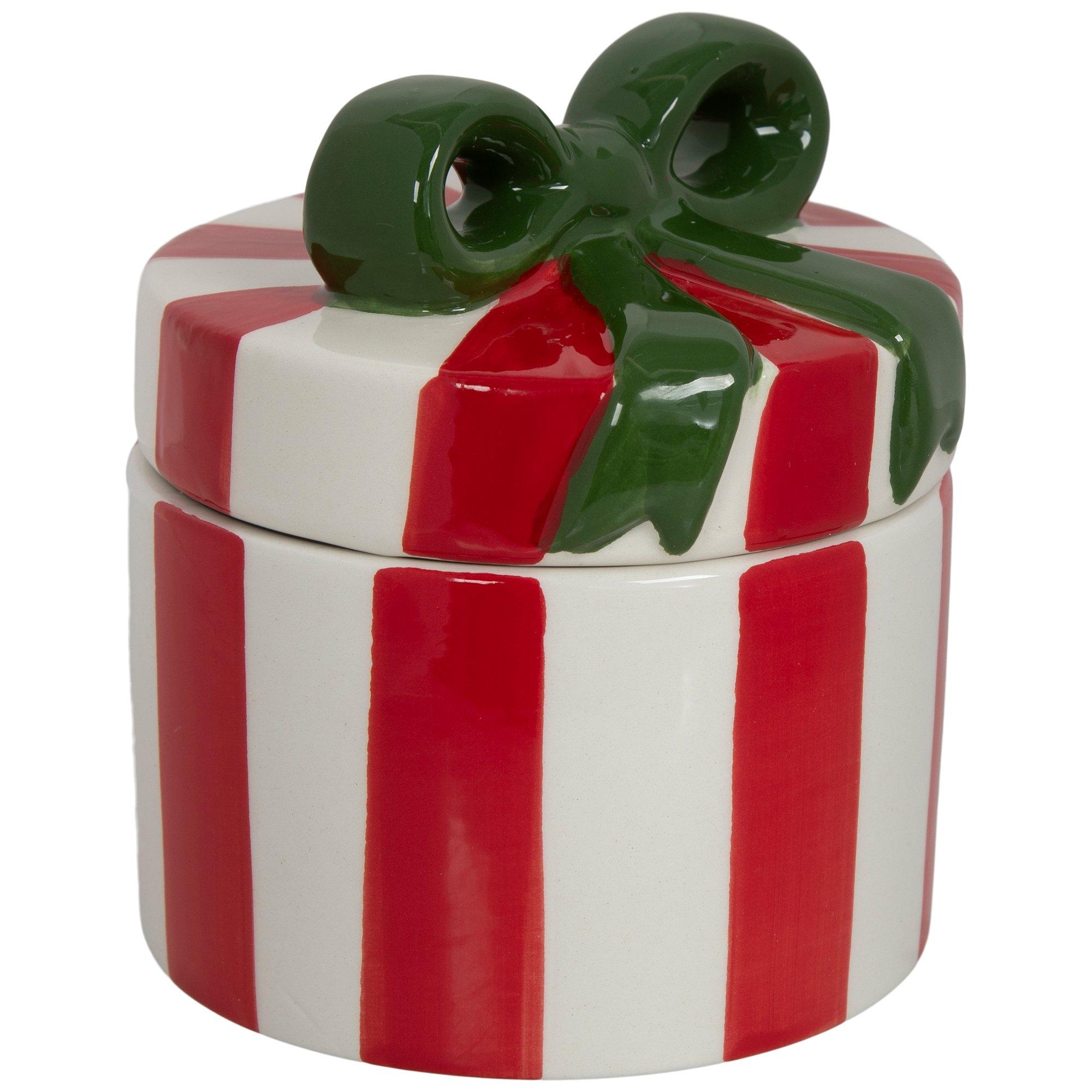 Red Stripes & Bow Candy Jar | Hobby Lobby | 6341937