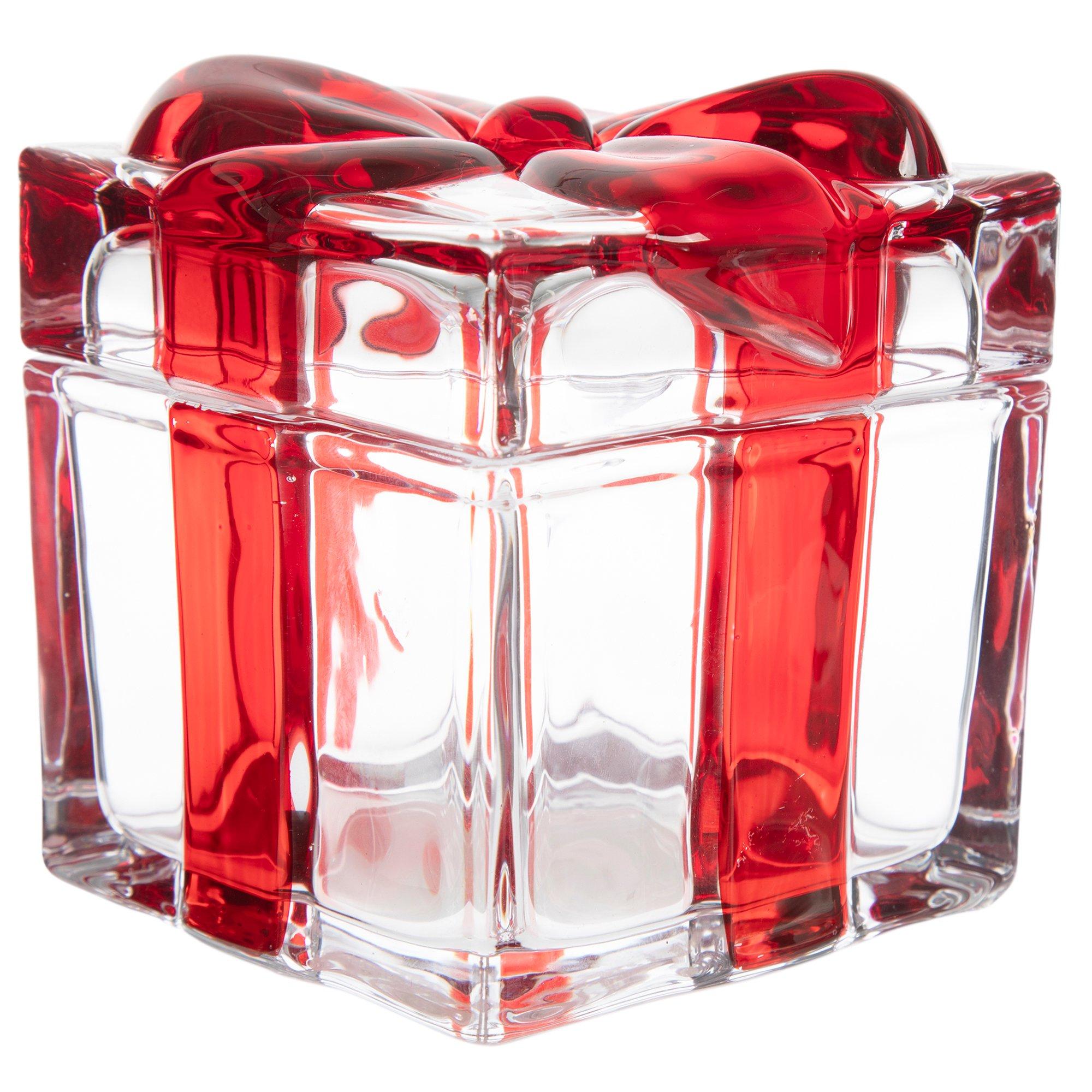 Red Present Glass Jar | Hobby Lobby | 6344147