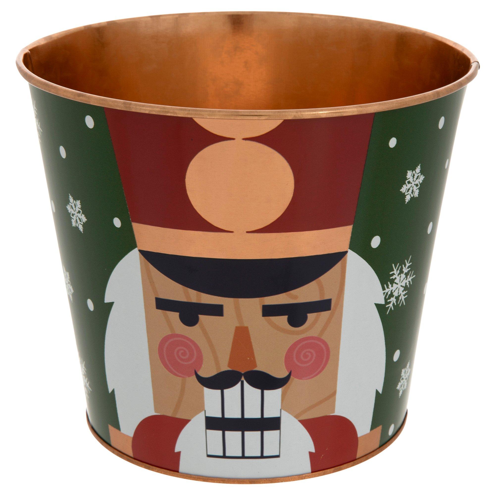Green Nutcracker Metal Bucket | Hobby Lobby | 6347595