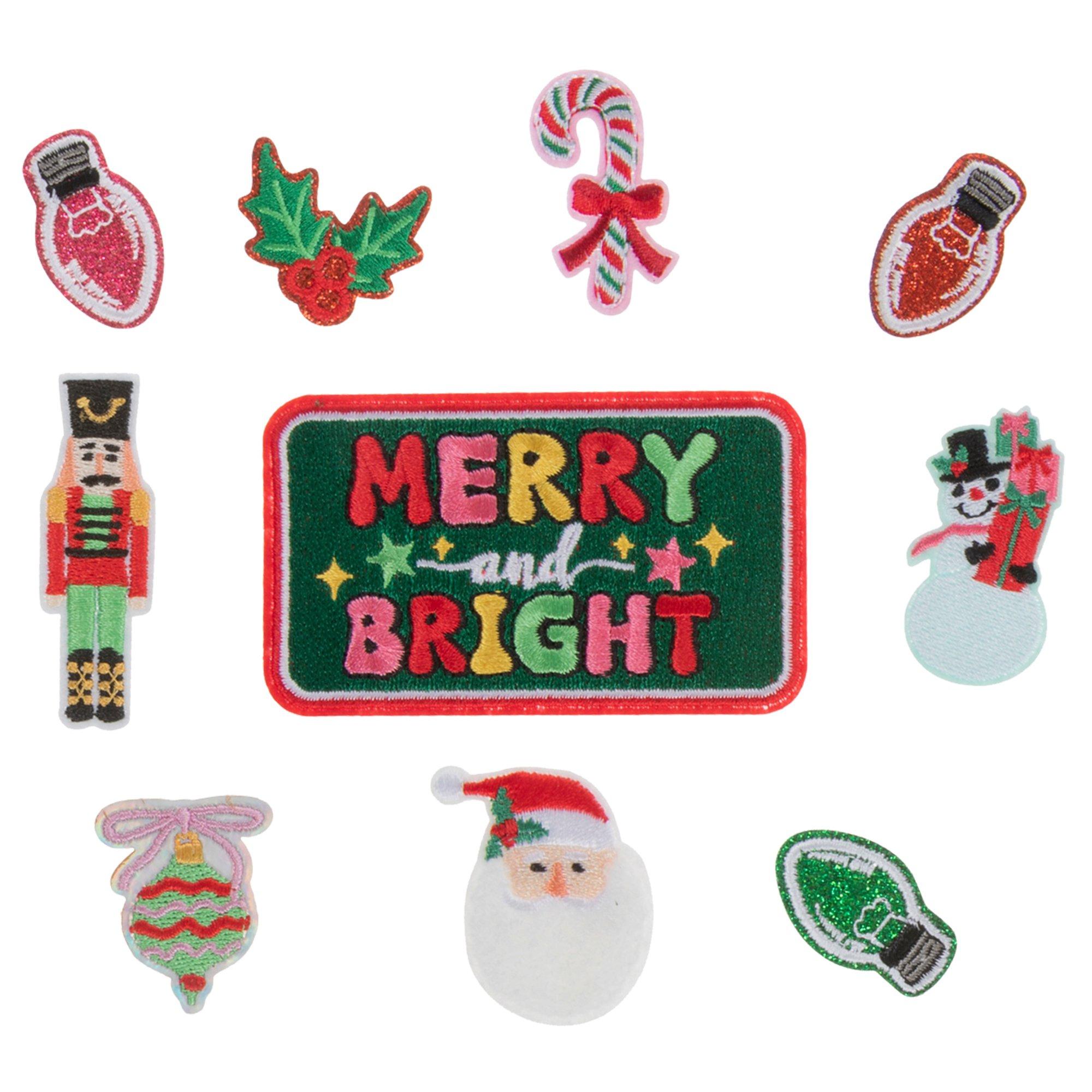 Merry & Bright Iron-On Sticker Patches | Hobby Lobby | 6348577