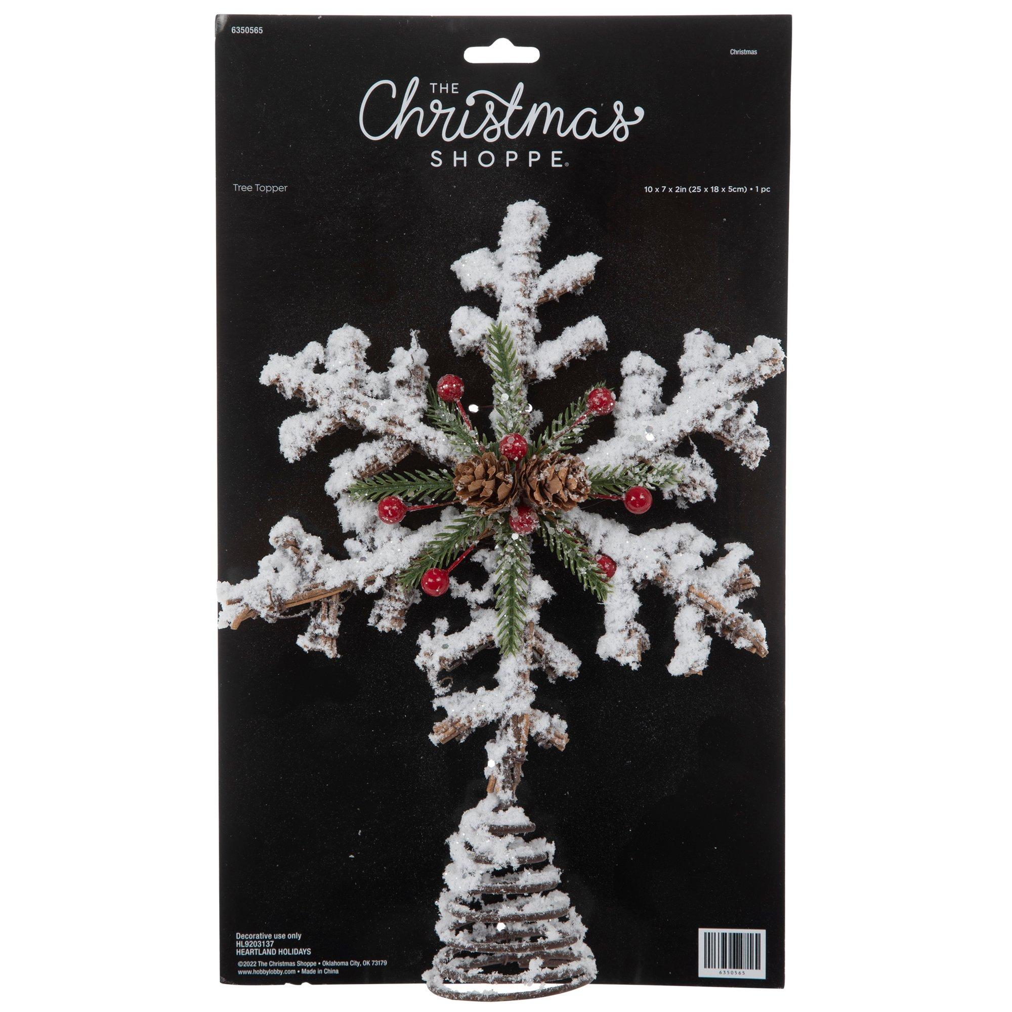 Pine Snowflake Rattan Tree Topper | Hobby Lobby | 6350565