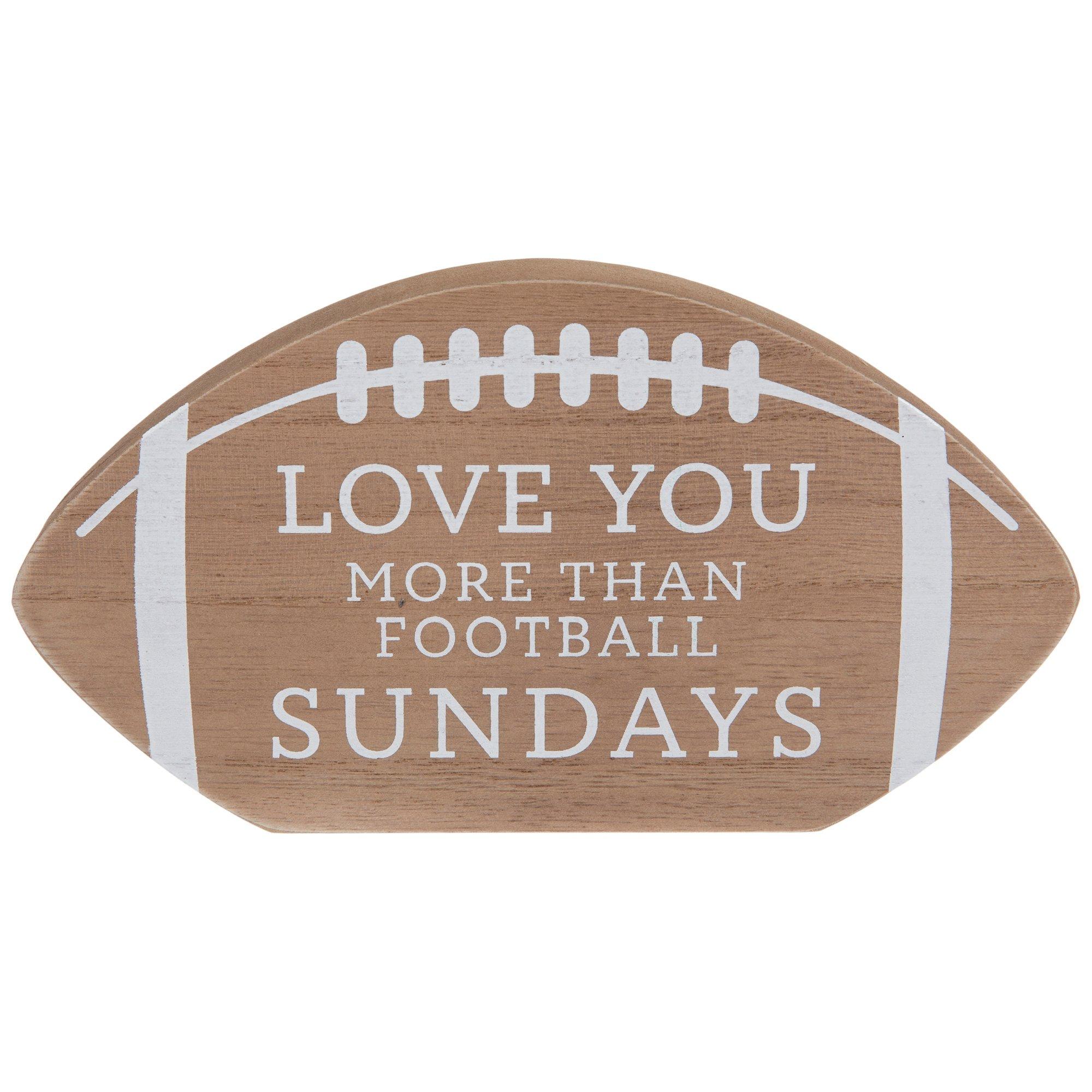 Love You More Than Football Wood Decor | Hobby Lobby | 6351506