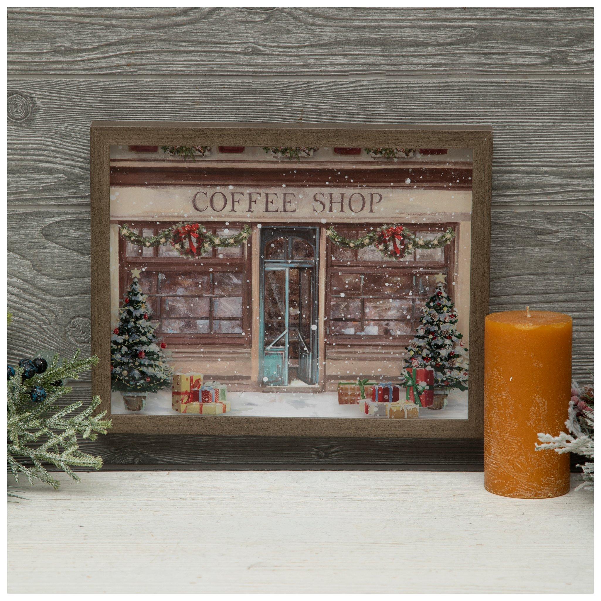 Winter Coffee Shop Framed Wall Decor | Hobby Lobby | 6351696