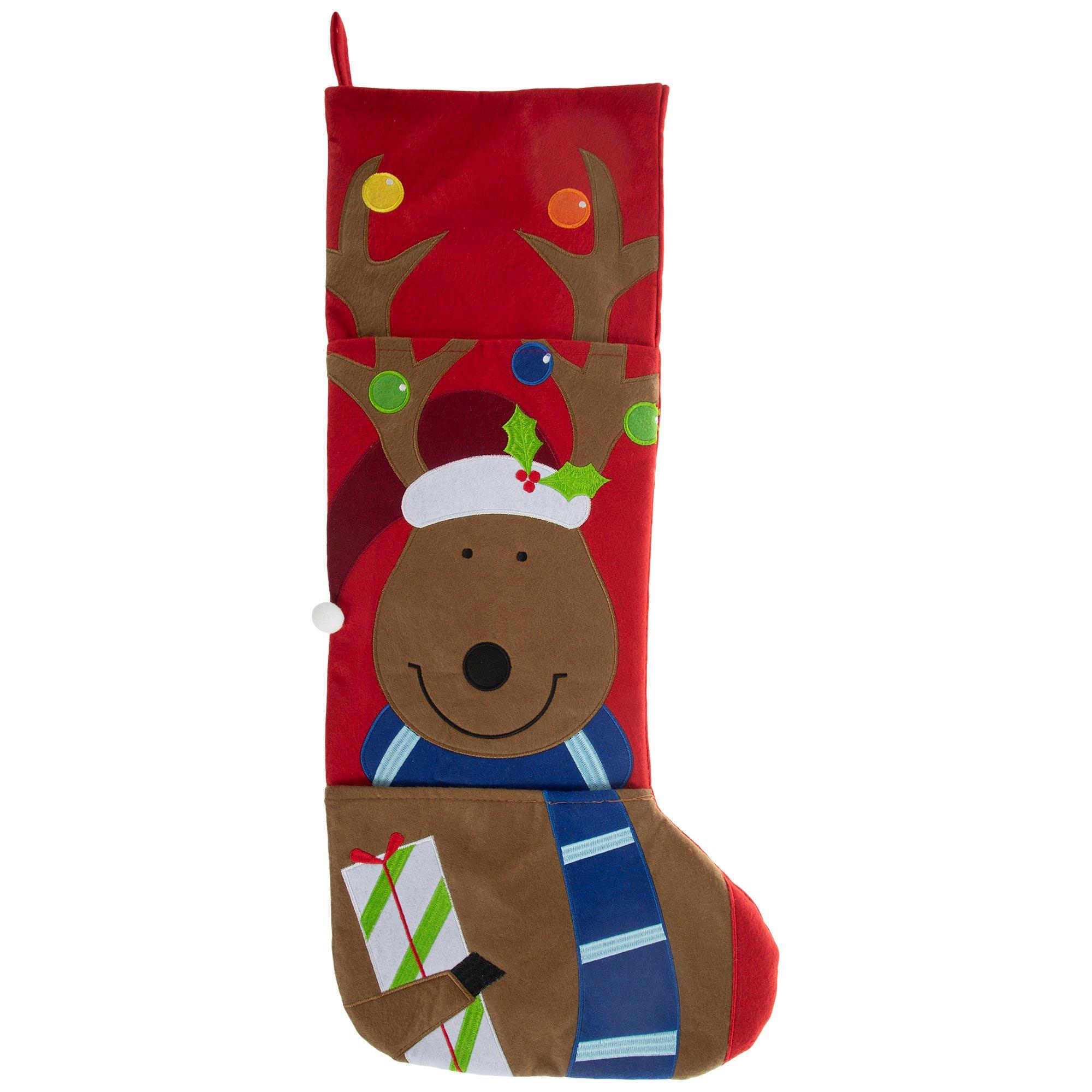 Reindeer Stocking With Pockets | Hobby Lobby | 6353171
