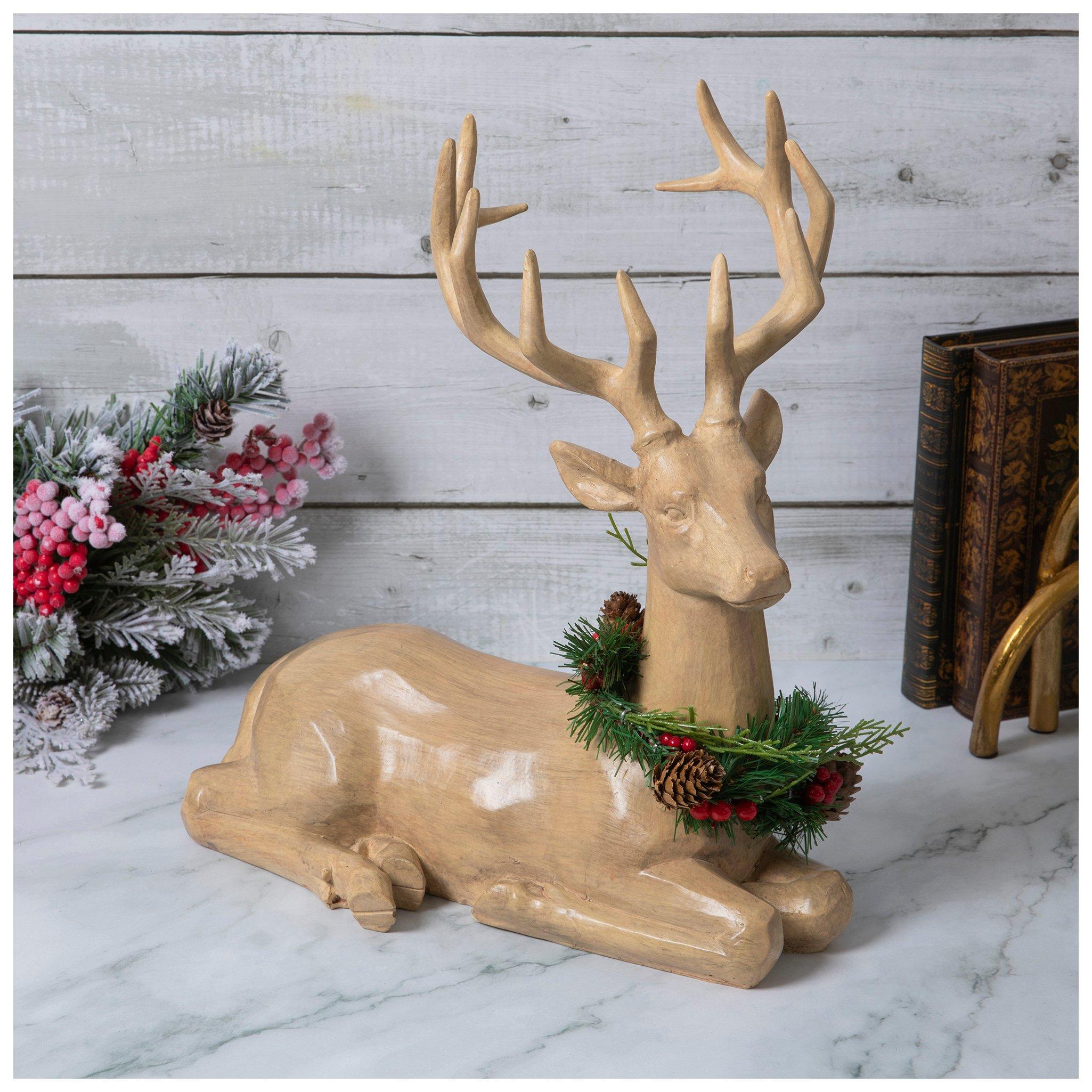 Sitting Reindeer Wearing Wreath | Hobby Lobby | 6356240