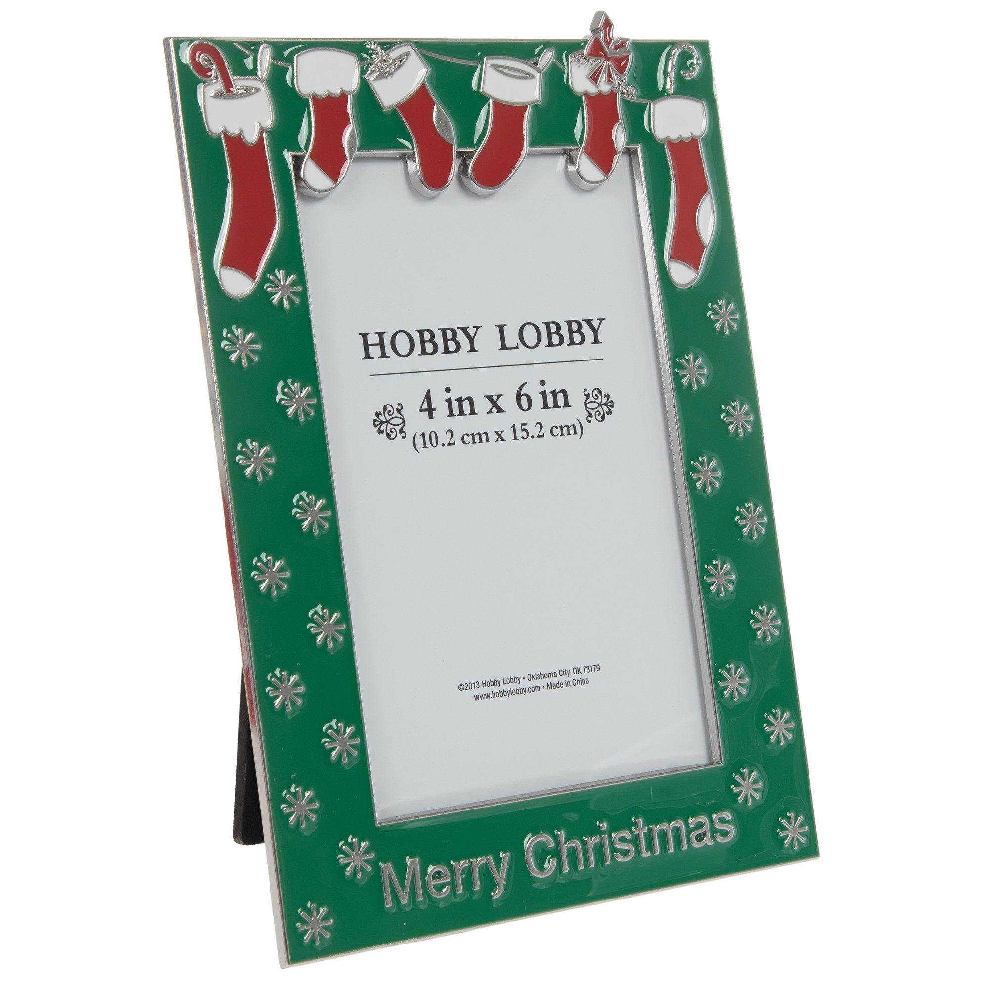 Merry Christmas Metal Picture Frame | Hobby Lobby | 6358303