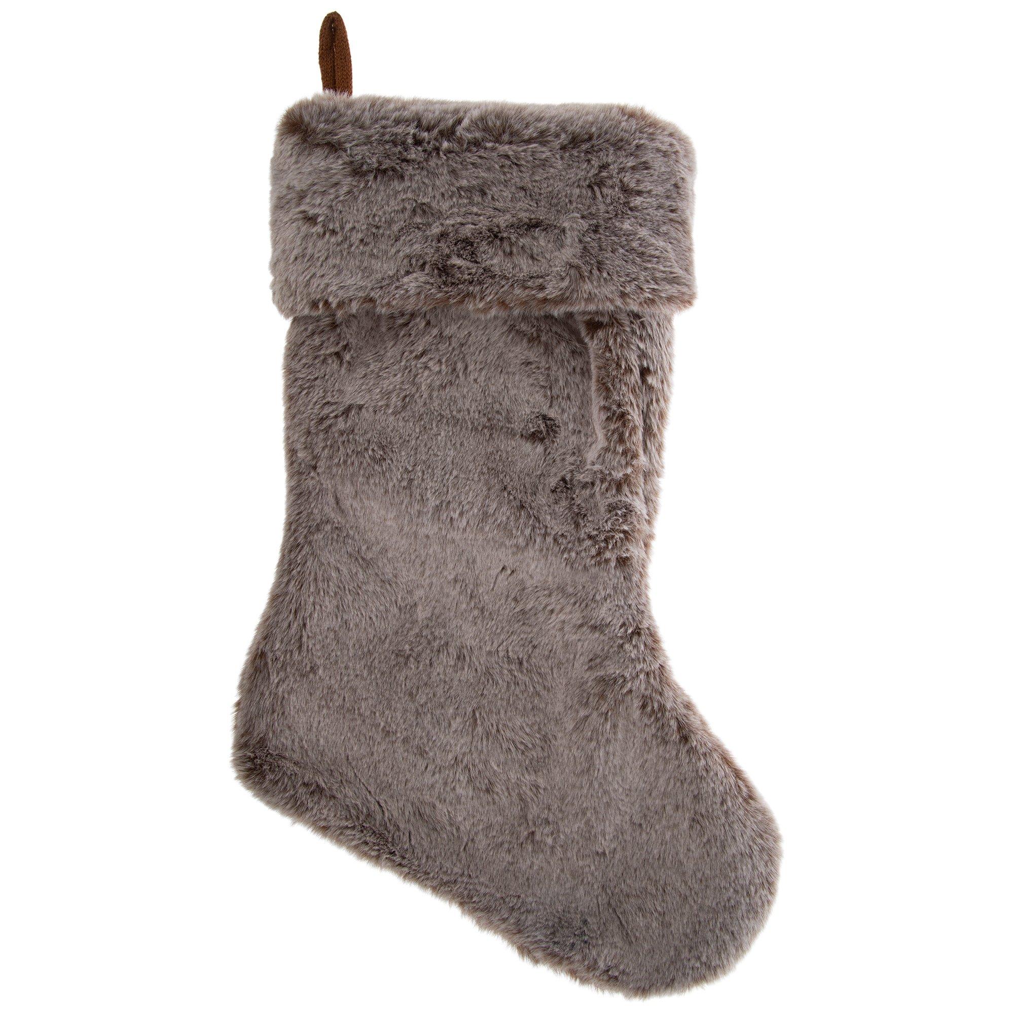 Brown Faux Fur Stocking | Hobby Lobby | 6361844