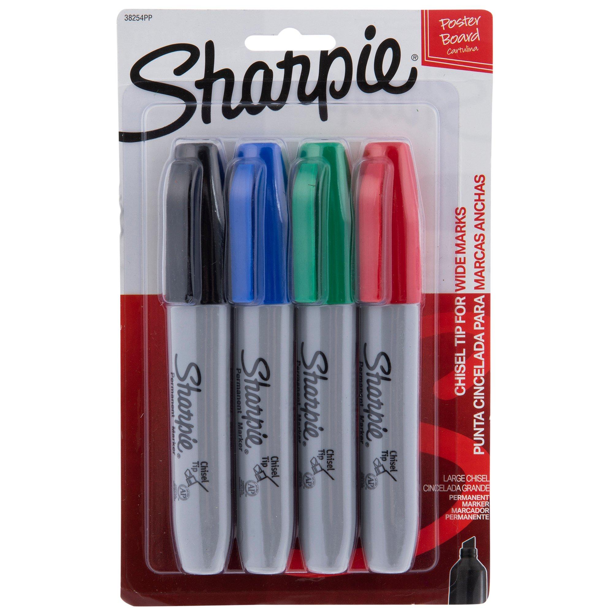 Chisel Tip Sharpie Markers - 4 Piece Set | Hobby Lobby | 636209