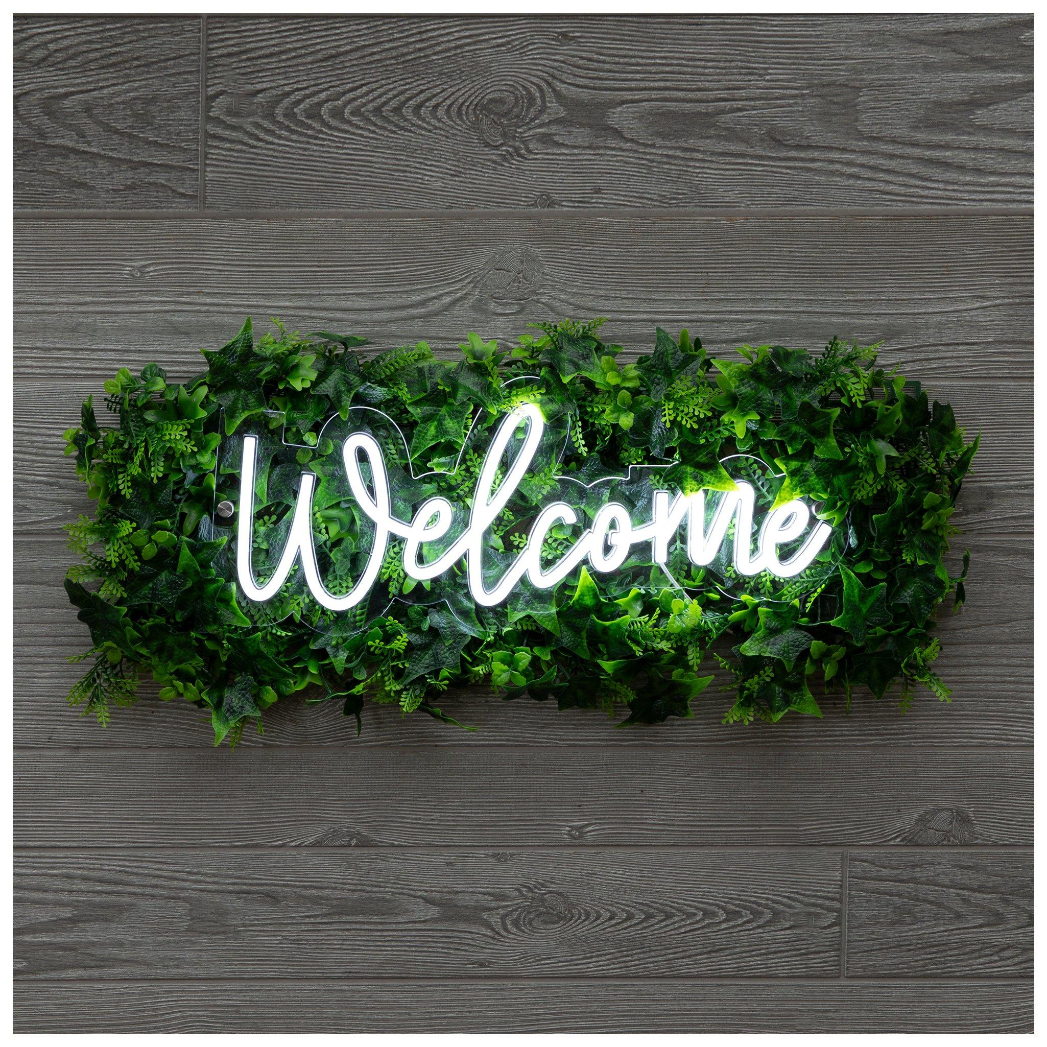 Welcome Greenery LED Neon Sign | Hobby Lobby | 6369870