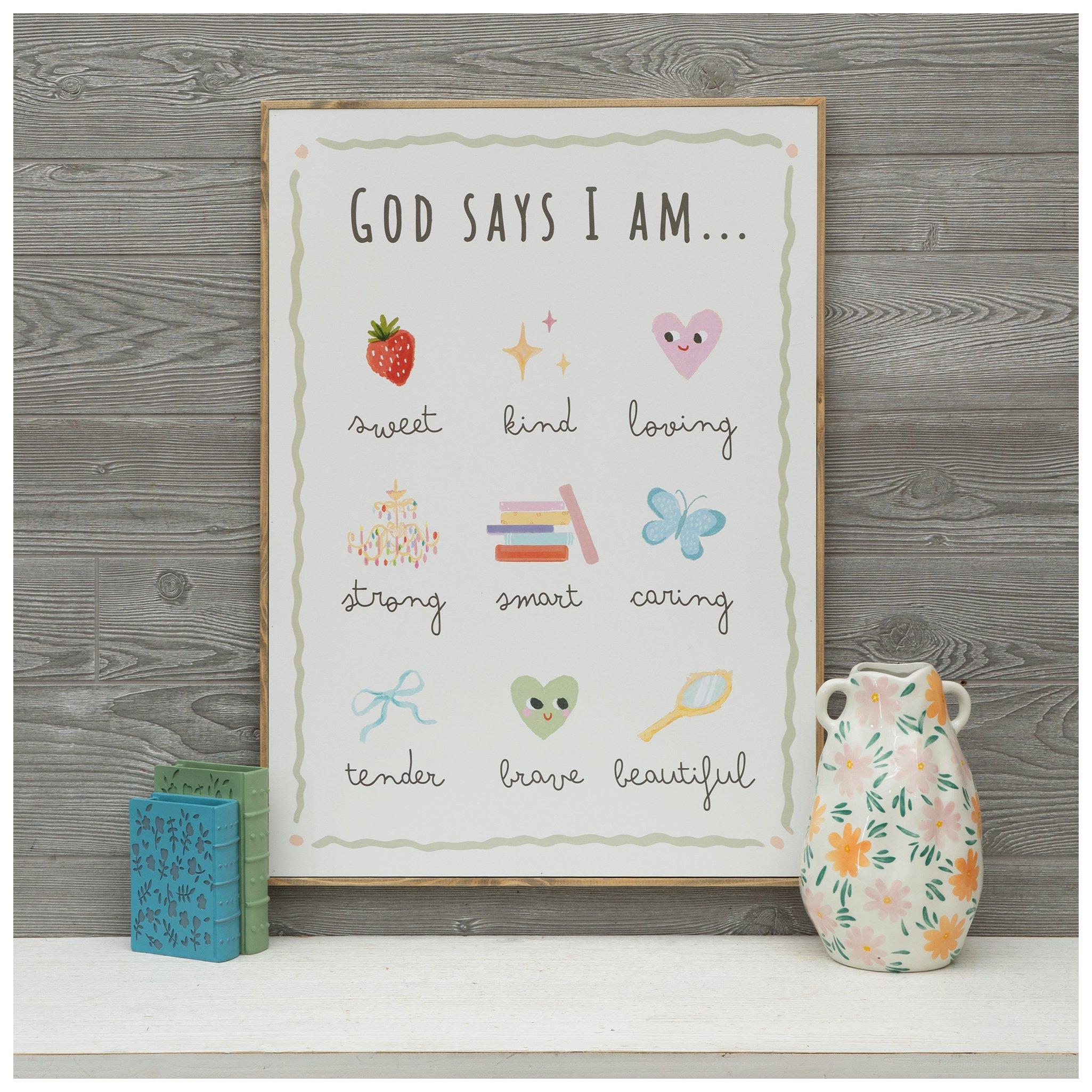 God Says I Am Wood Wall Decor | Hobby Lobby | 6370613