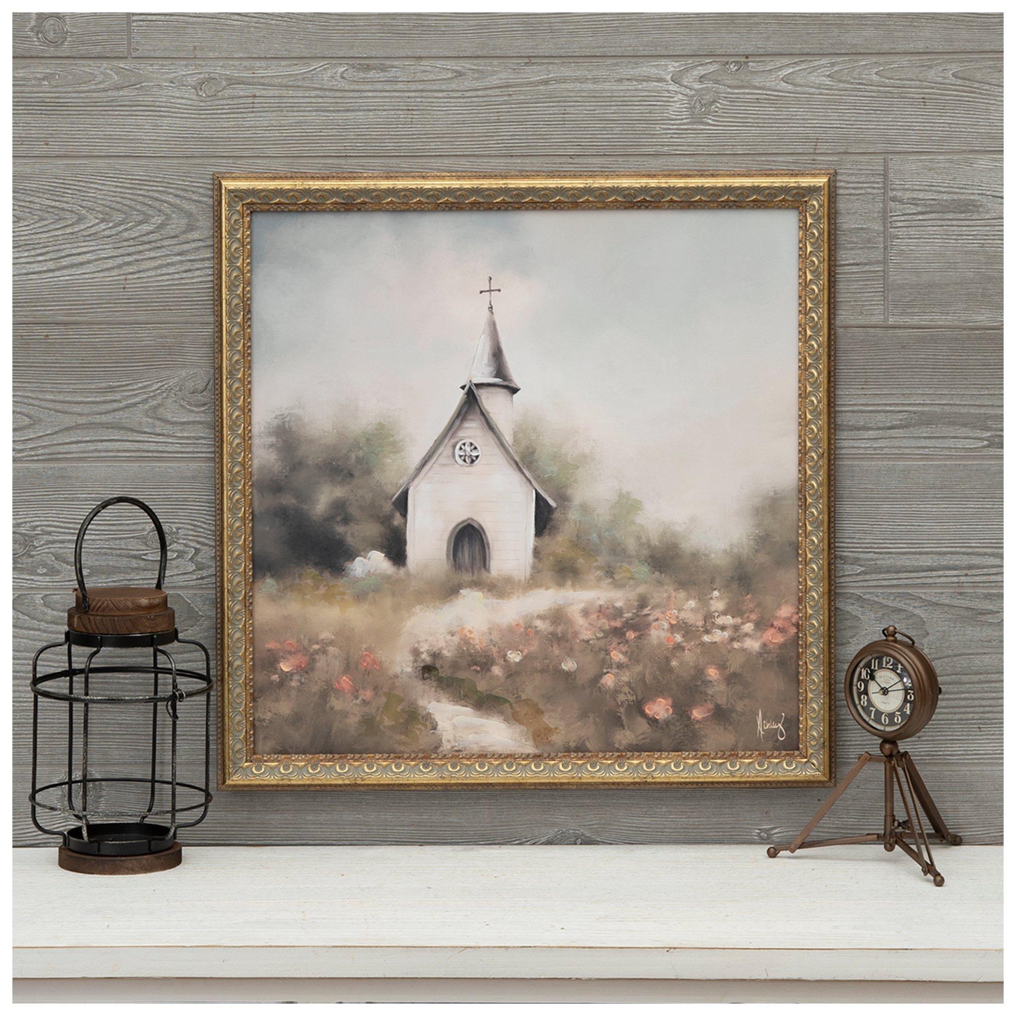 Church Steeple In Field Wall Decor | Hobby Lobby | 6375703