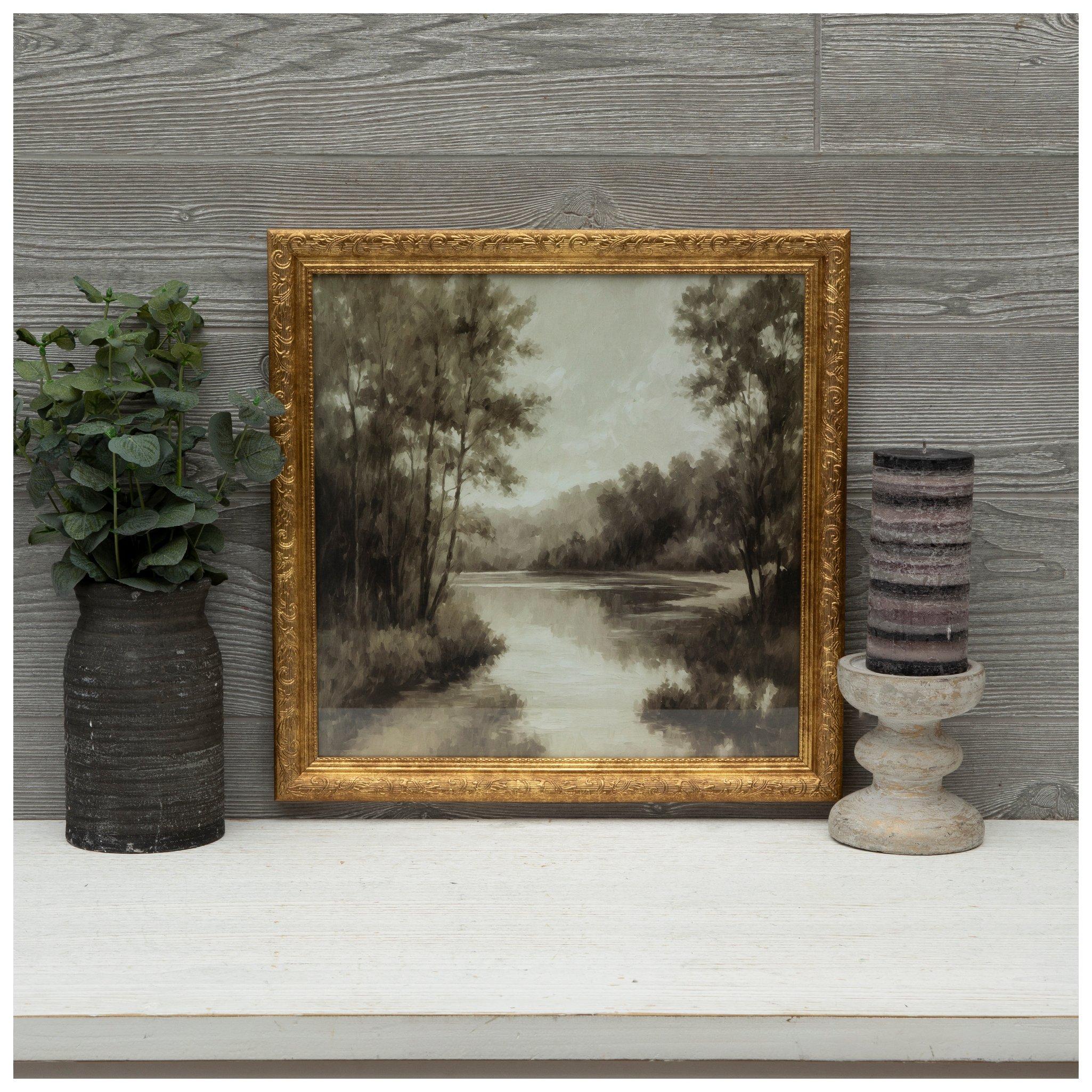 Beige & Gold Landscape Framed Wall Decor | Hobby Lobby | 6377204