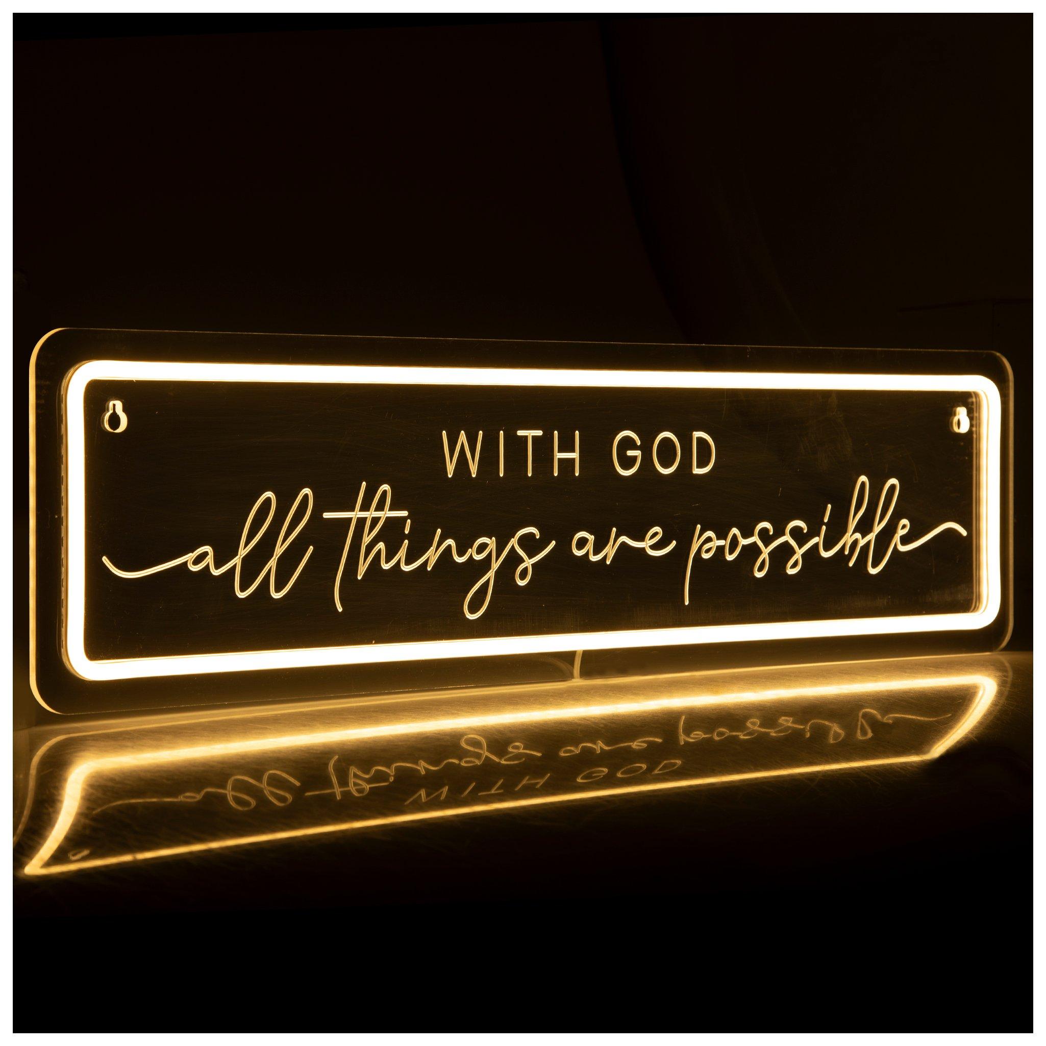 With God LED Neon Sign | Hobby Lobby | 6378194