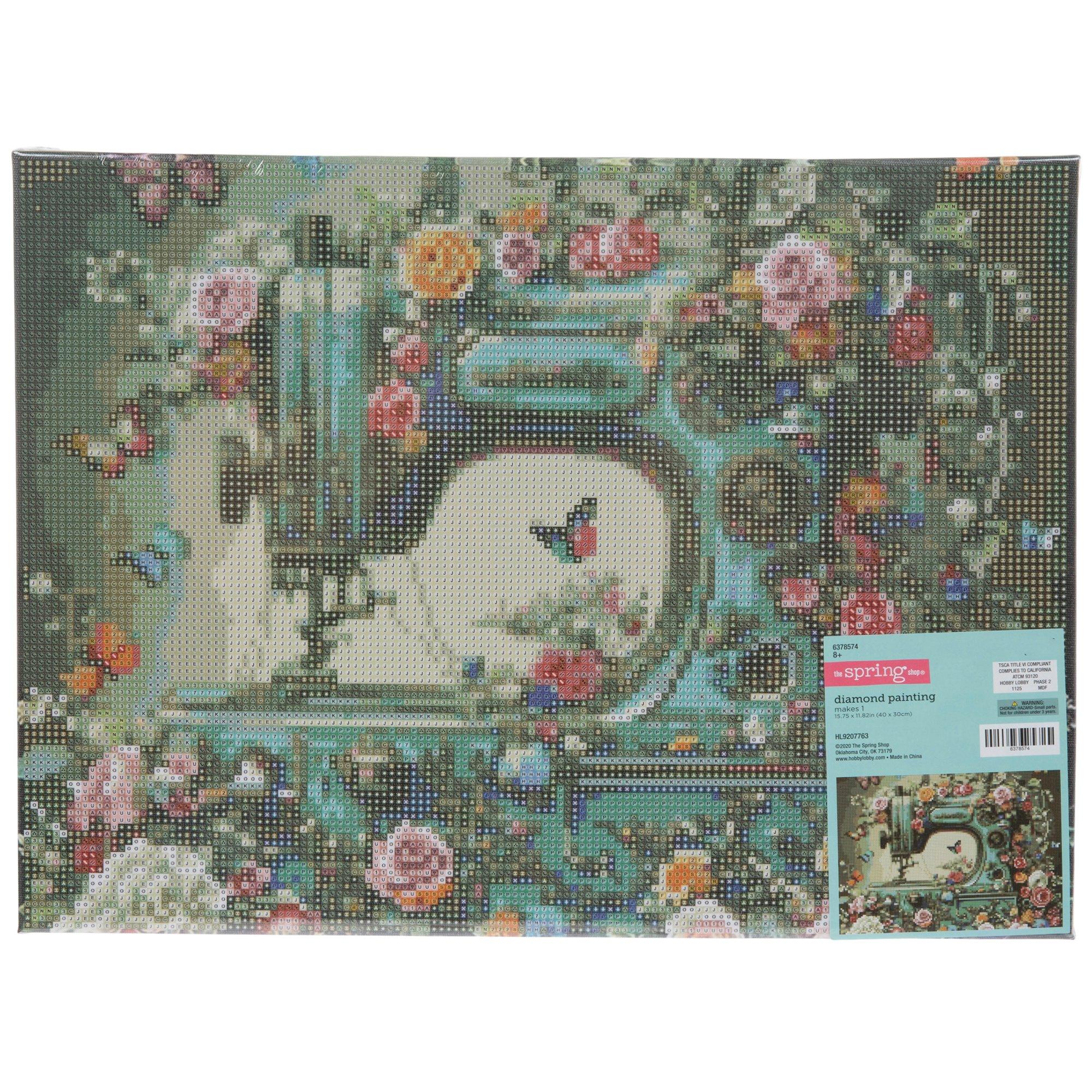 Sewing Machine & Flowers Diamond Art Kit | Hobby Lobby | 6378574