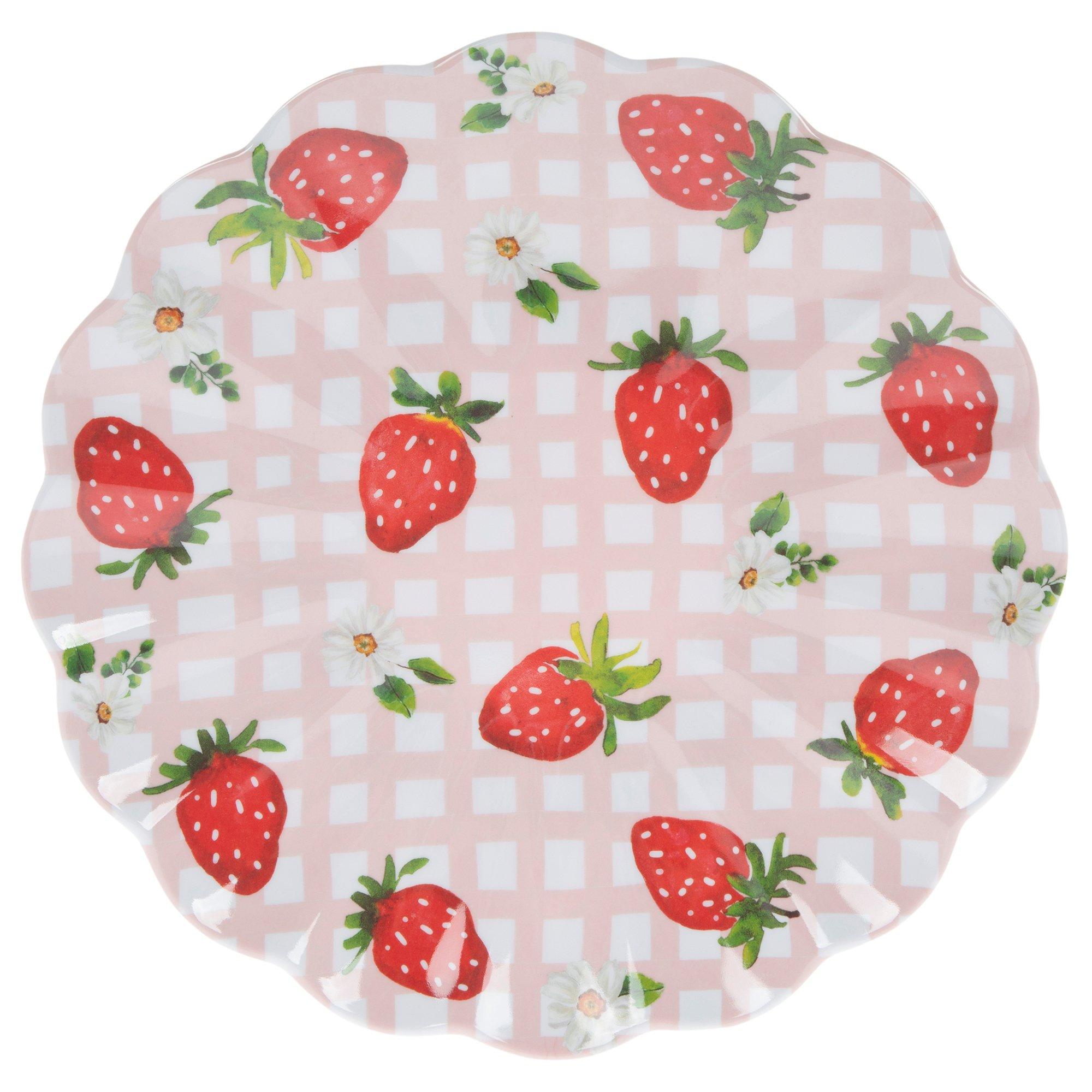 Gingham & Strawberries Scalloped Plates | Hobby Lobby | 6384051