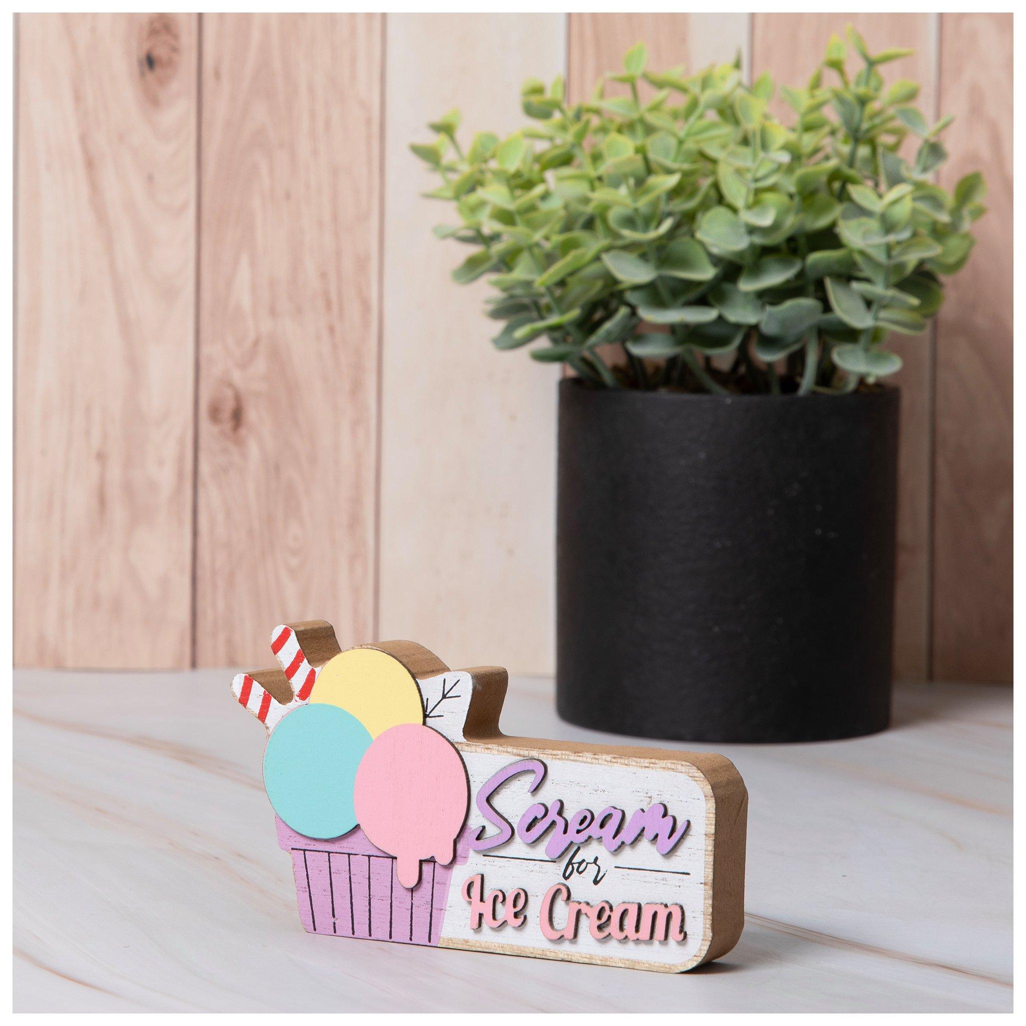 Scream For Ice Cream Wood Decor | Hobby Lobby | 6389043