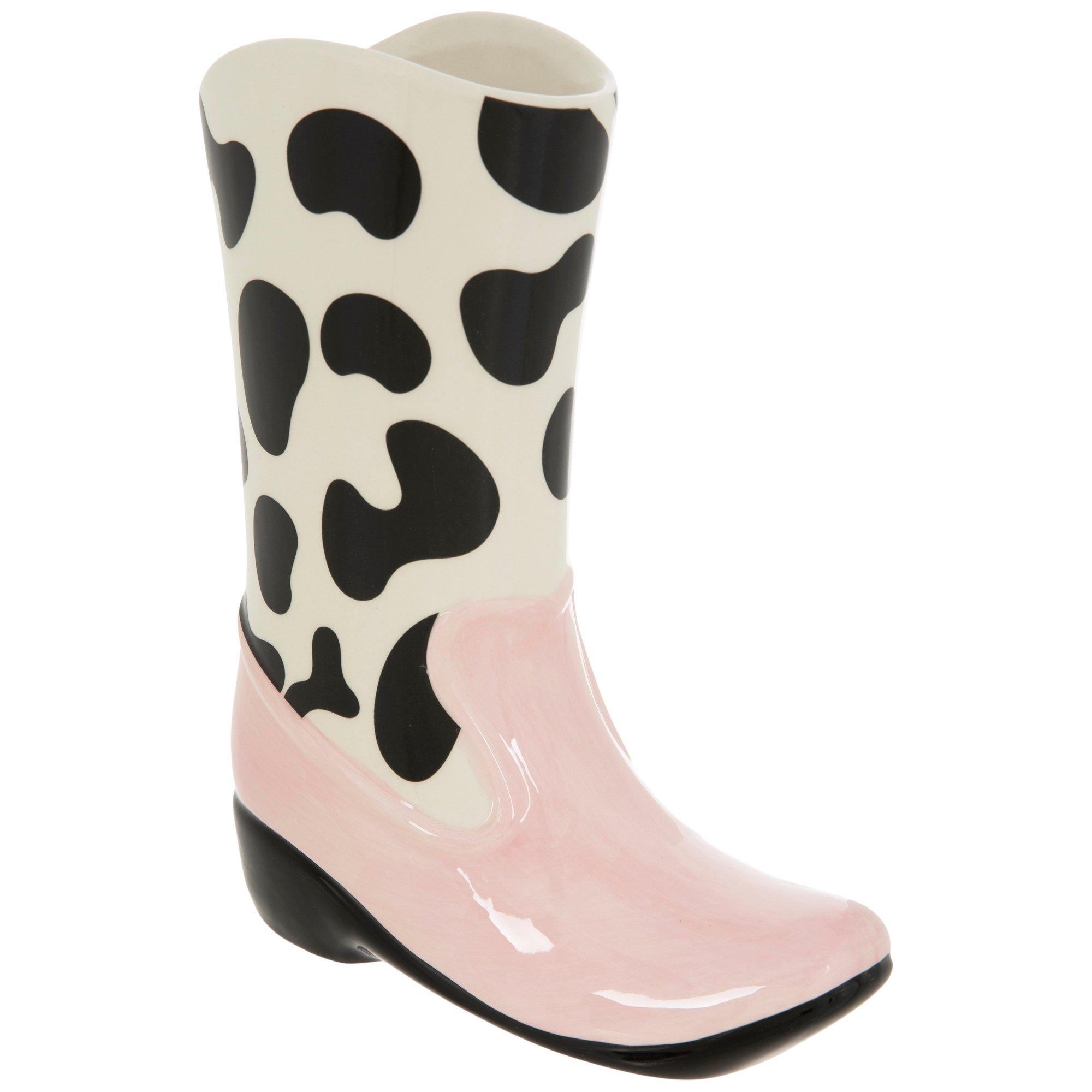 Cow Print Cowboy Boot Flower Pot | Hobby Lobby | 6395651
