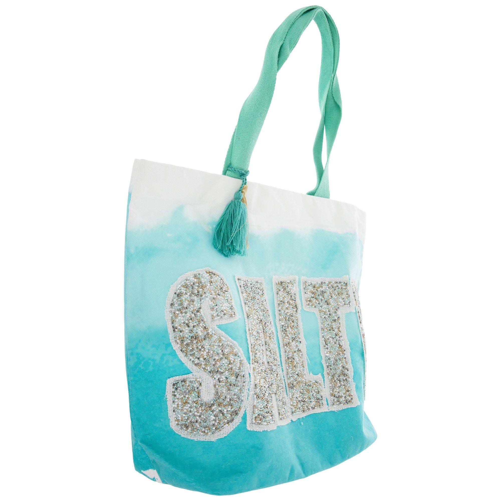 Salty Beaded Canvas Tote Bag | Hobby Lobby | 6401053