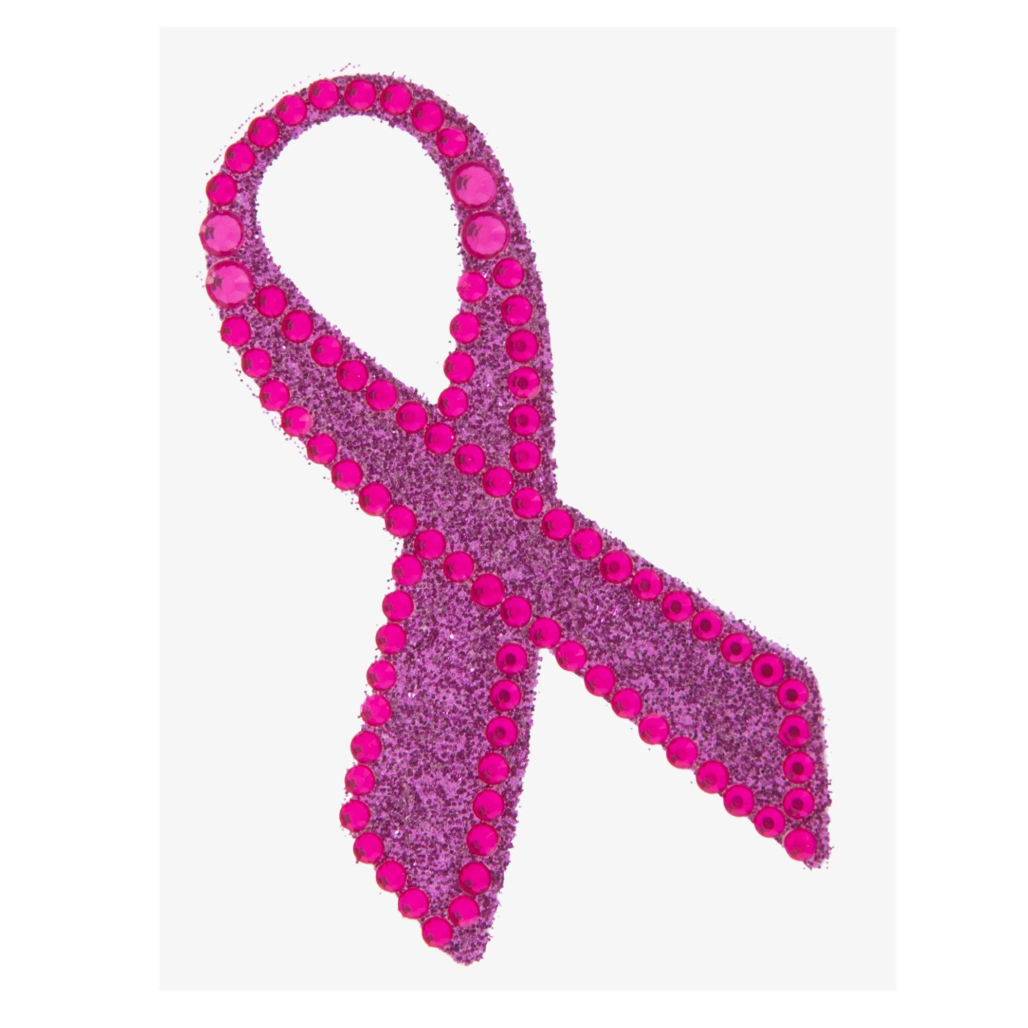 Pink Ribbon Glitter & Rhinestone Sticker | Hobby Lobby | 645127