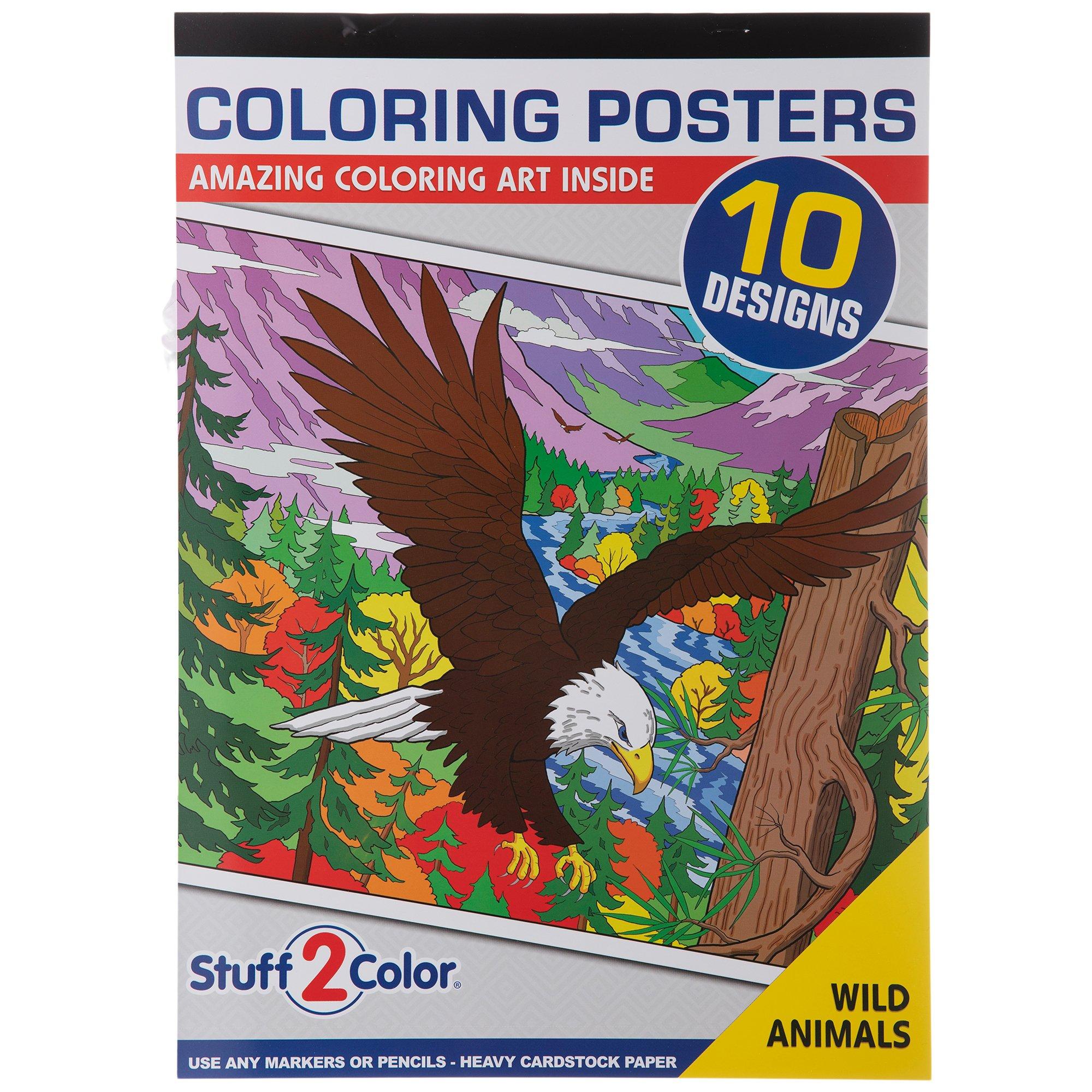 Wild Animals Coloring Posters | Hobby Lobby | 666370