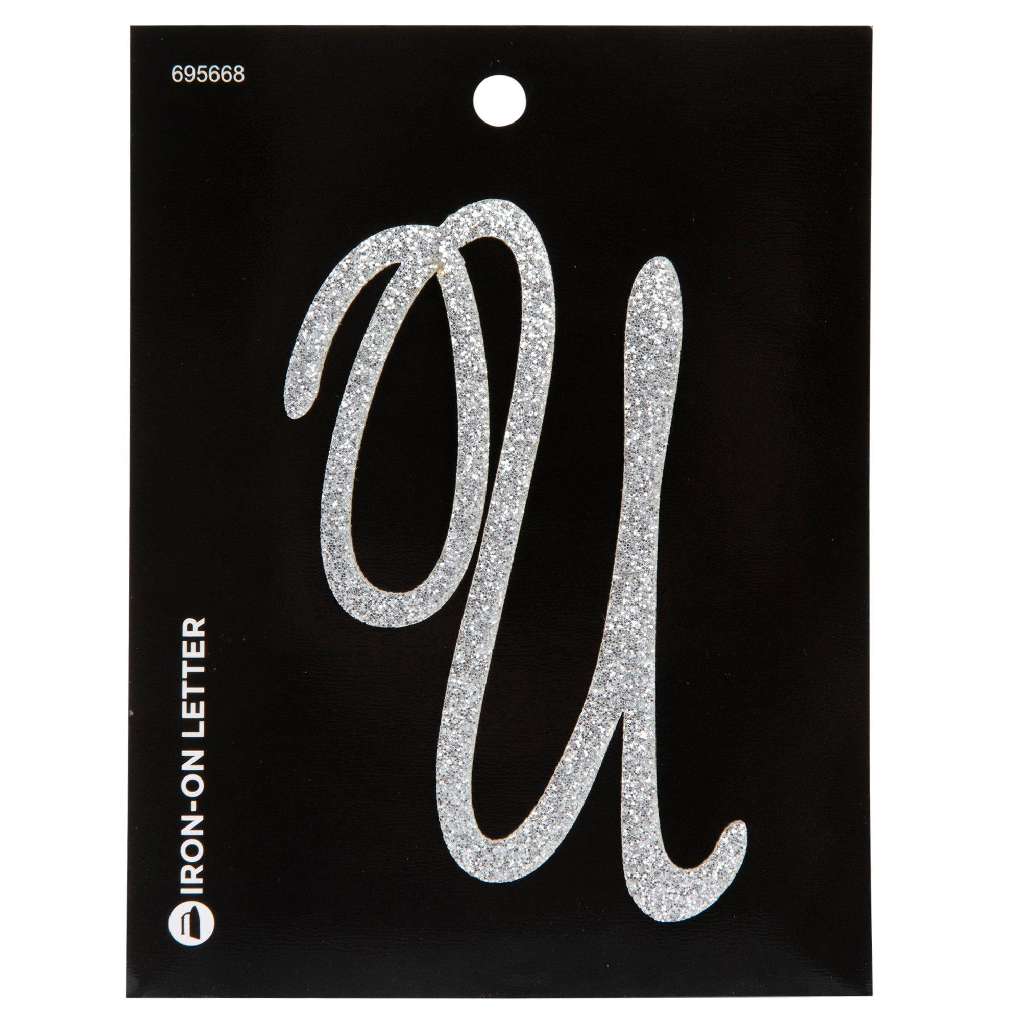 Glitter Letter Iron-On Applique - 3 1/2" | Hobby Lobby | 695668