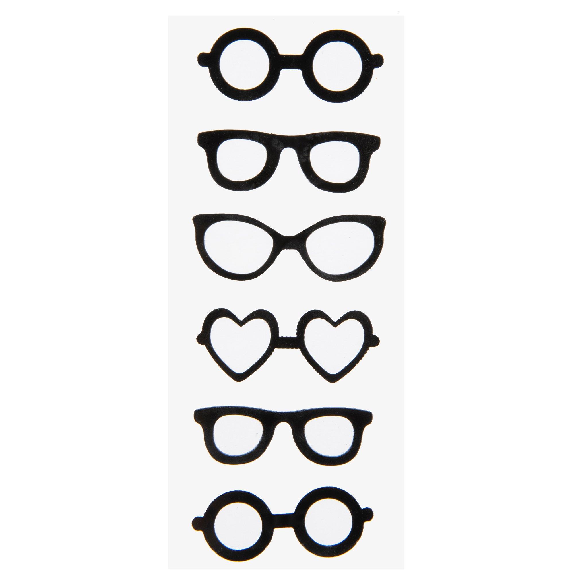 Black Glasses 3D Stickers | Hobby Lobby | 718858