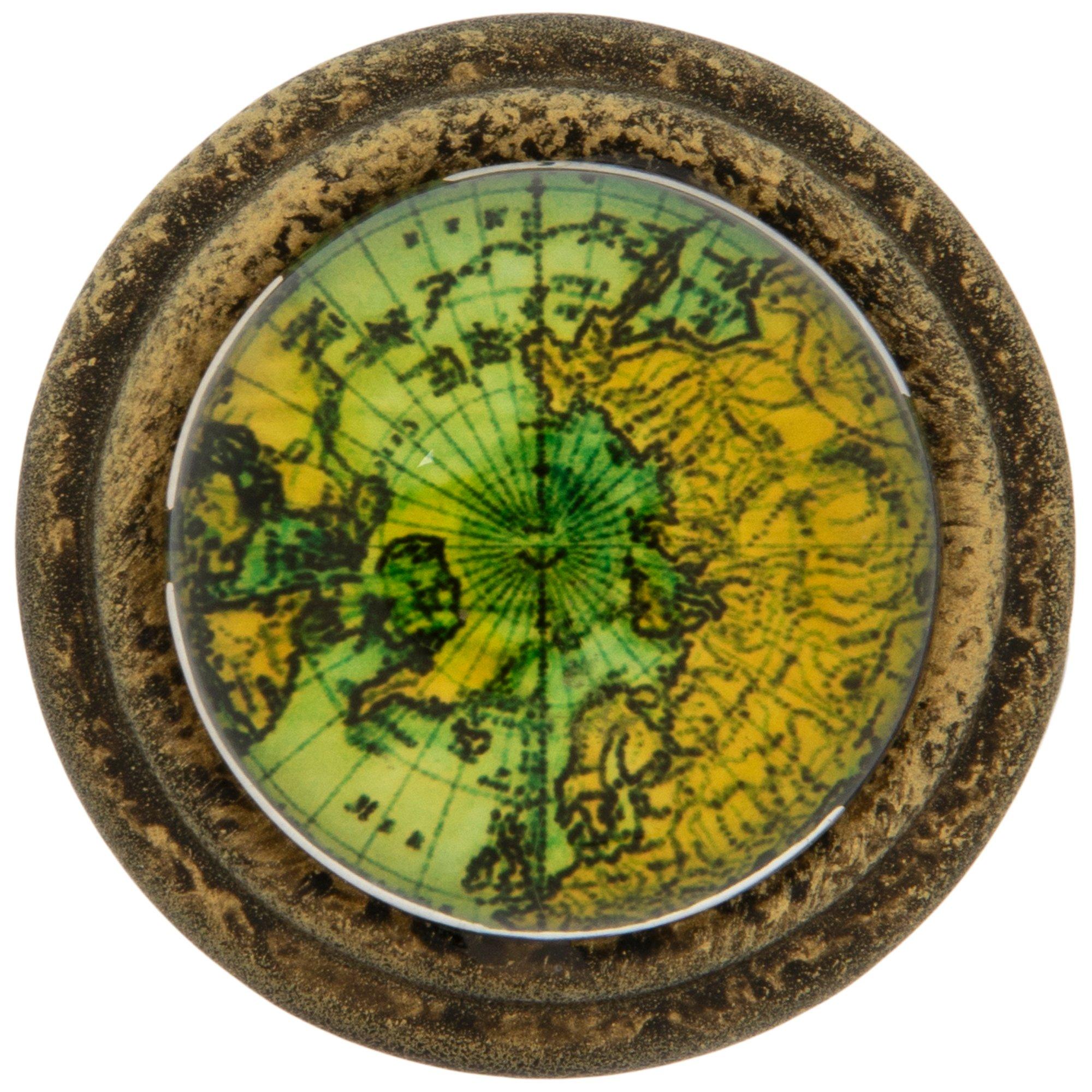 Antique Brass Map Metal Knob | Hobby Lobby | 738567