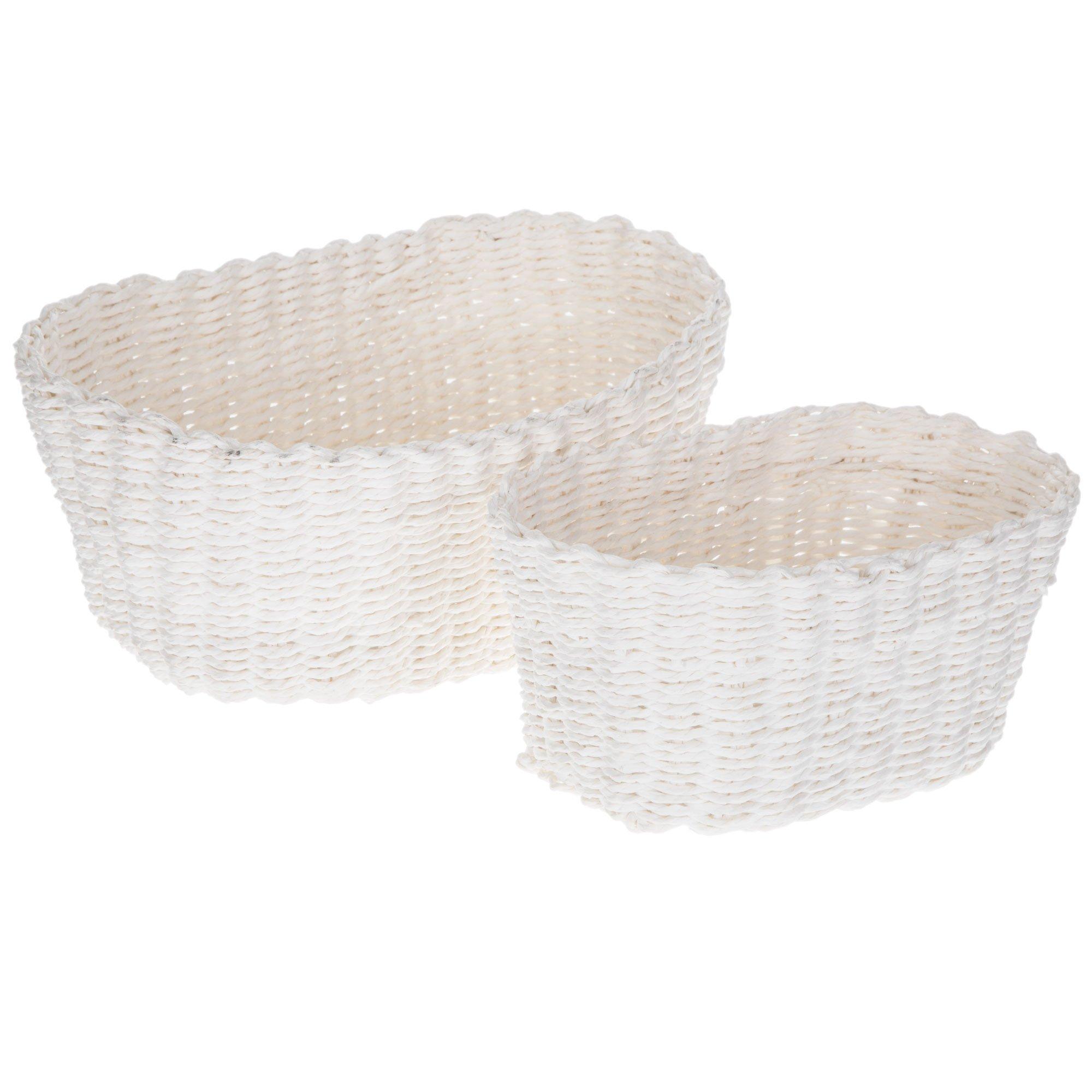 White Oval Paper Basket Set | Hobby Lobby | 771113