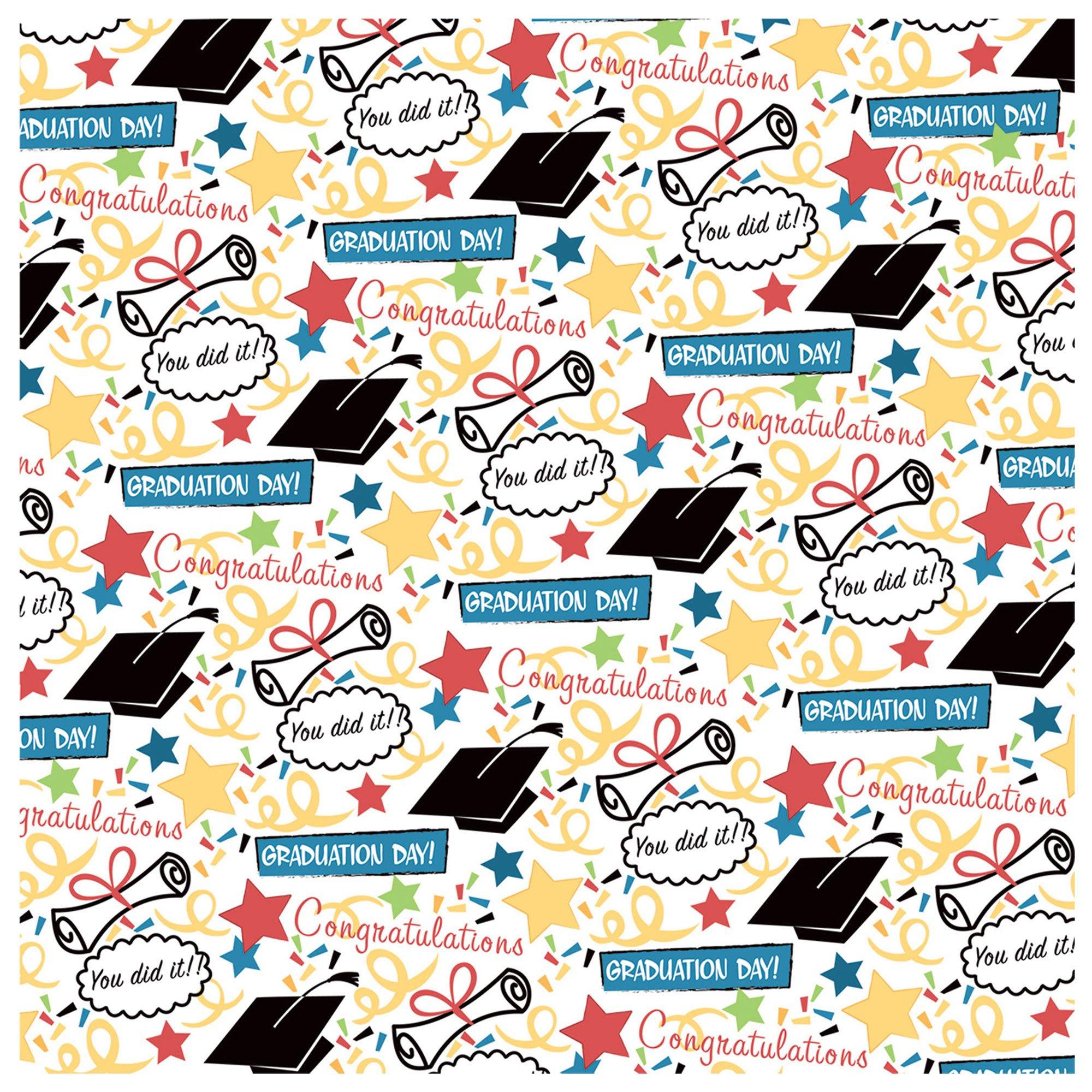 Graduation Printable Scrapbook Paper