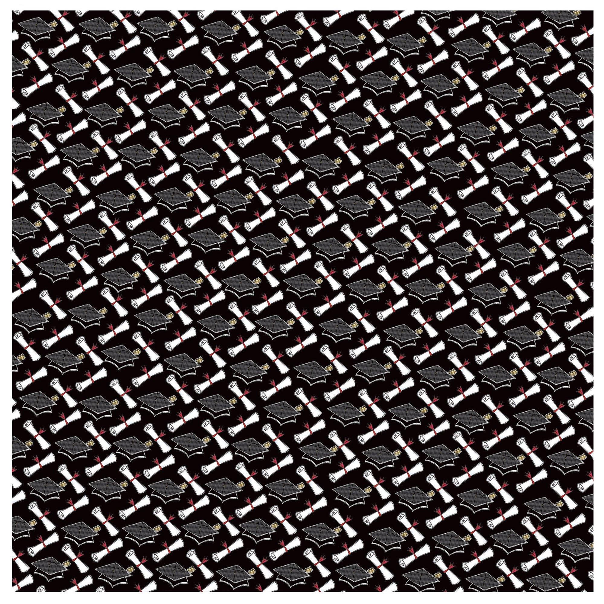 Graduation Caps & Scrolls Scrapbook Paper - 12" x 12" | Hobby Lobby ...