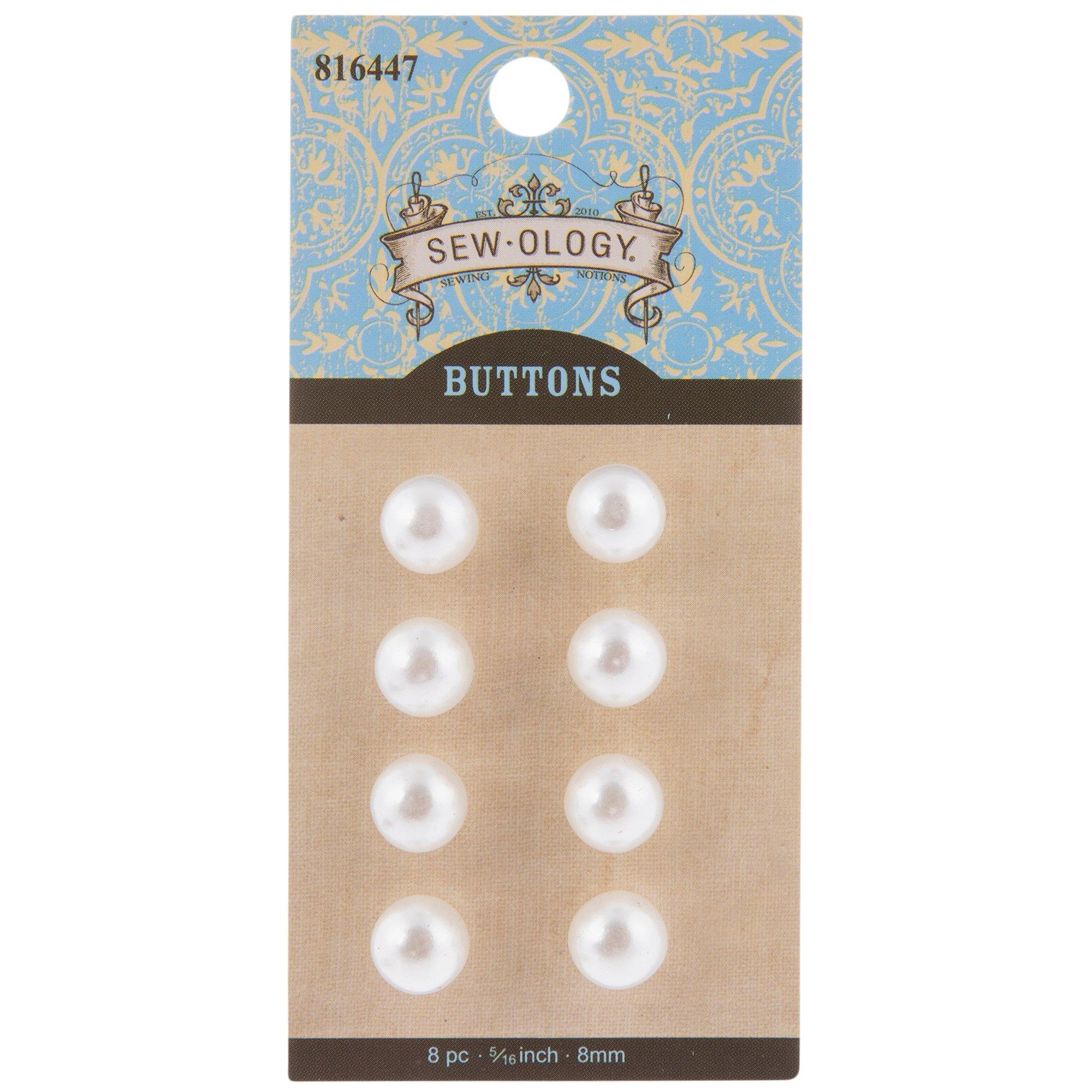 Pearl Shank Buttons - 8mm | Hobby Lobby | 816447