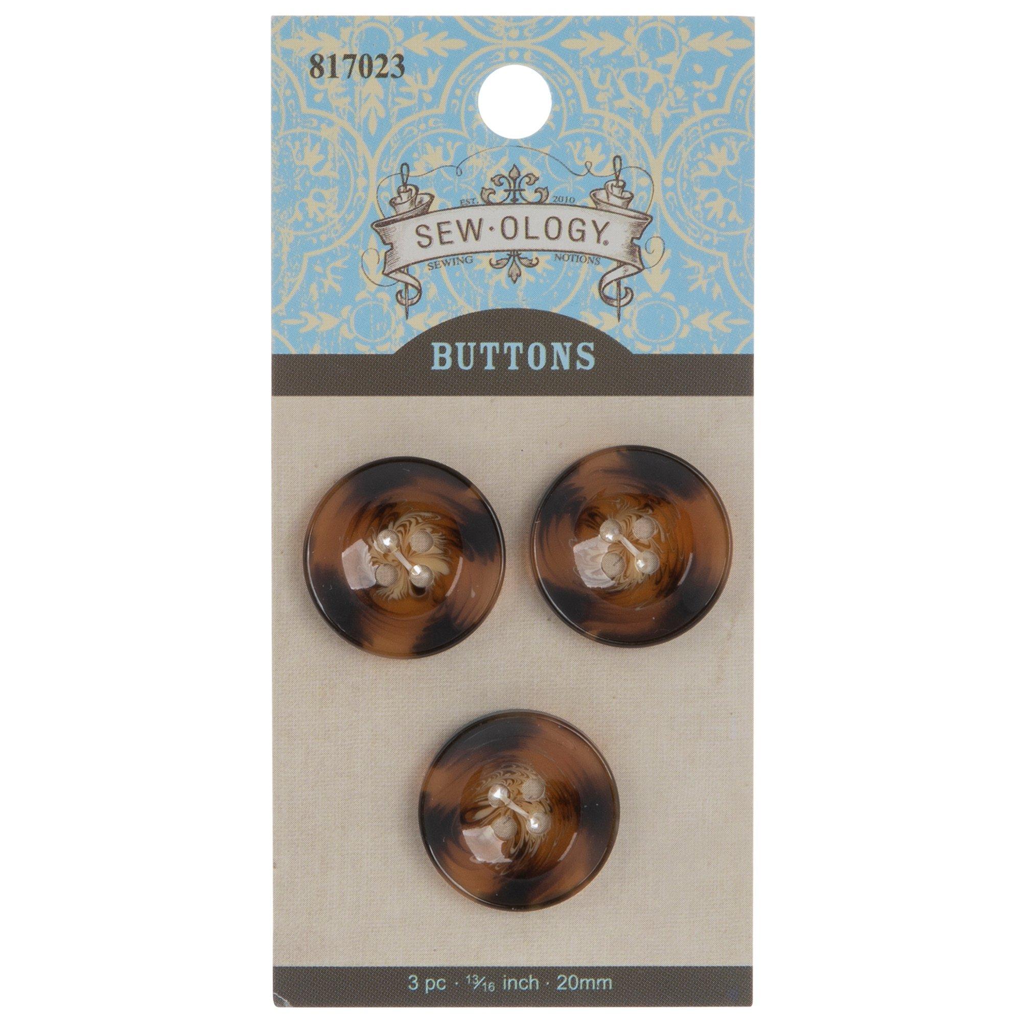 Brown Round Tortoise Buttons - 20mm | Hobby Lobby | 817023