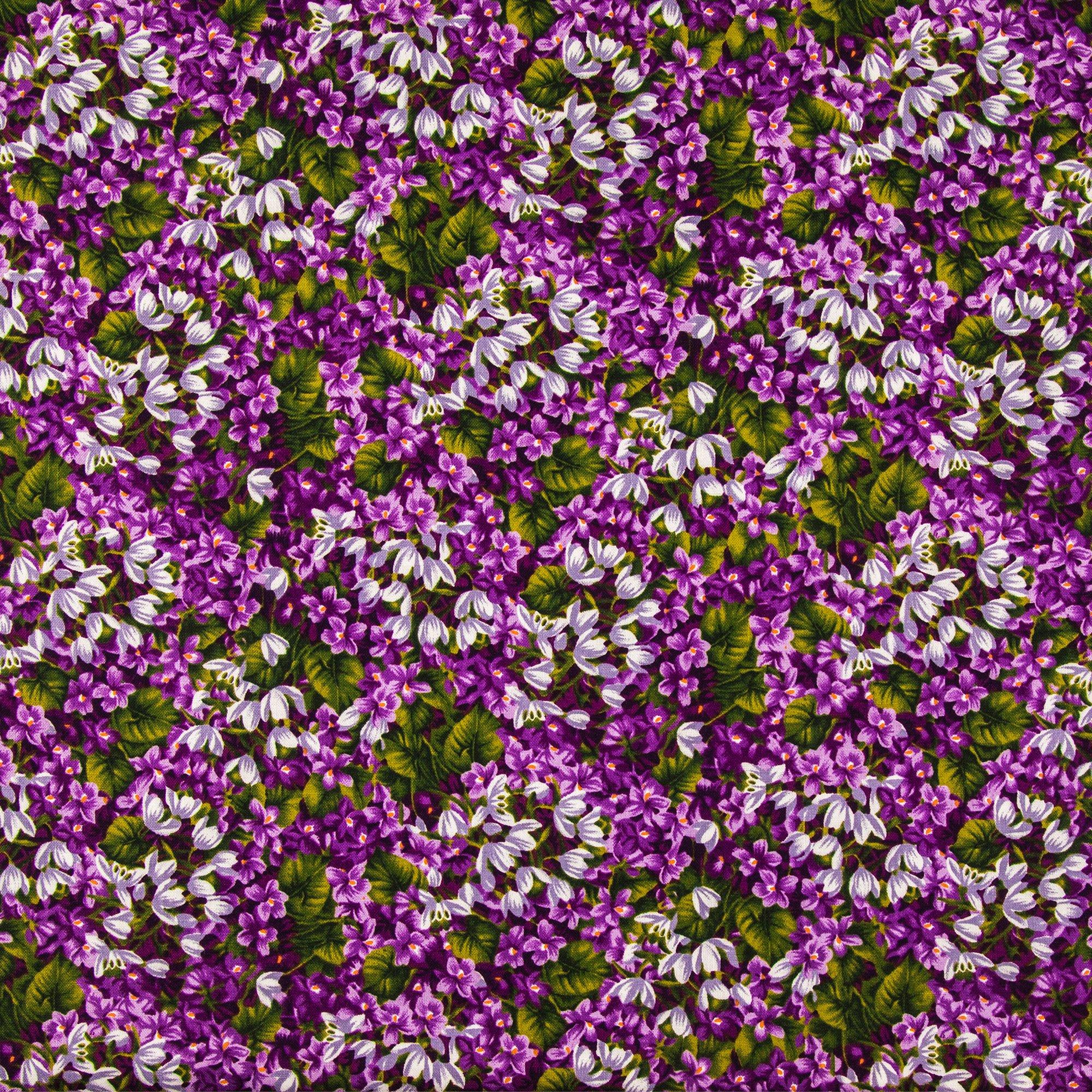 Purple Floral Cotton Calico Fabric | Hobby Lobby | 822361