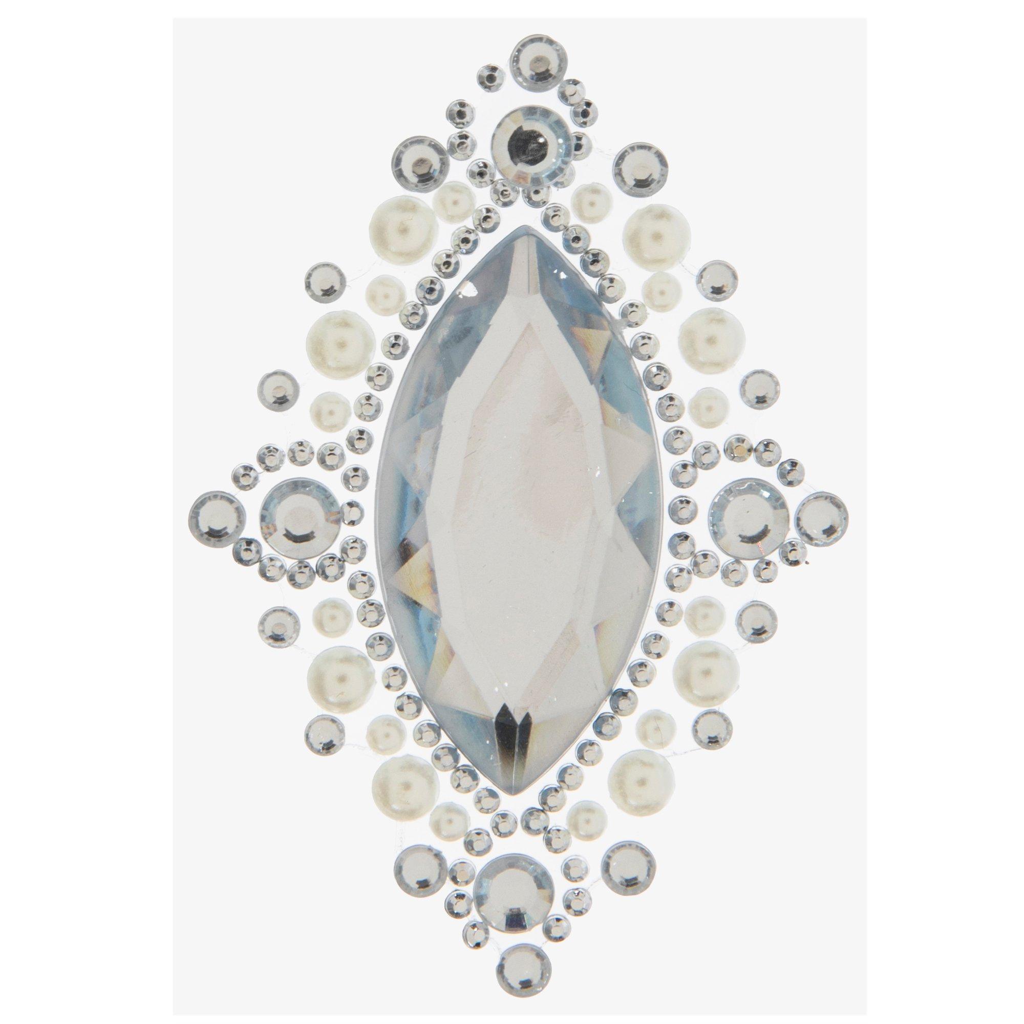 Rhinestone & Plastic Pearl Brooch Sticker | Hobby Lobby | 832246