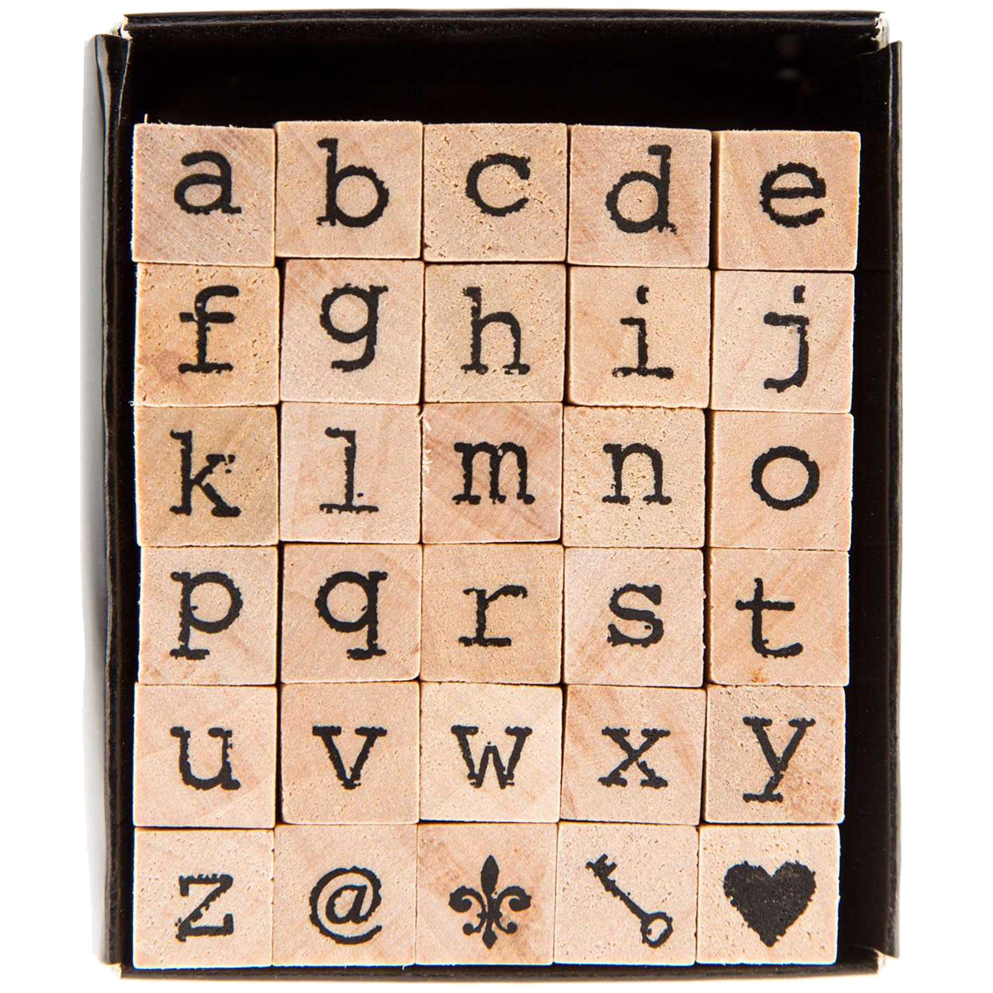 Lowercase Alphabet Vintage Type Rubber Stamps | Hobby Lobby | 911669