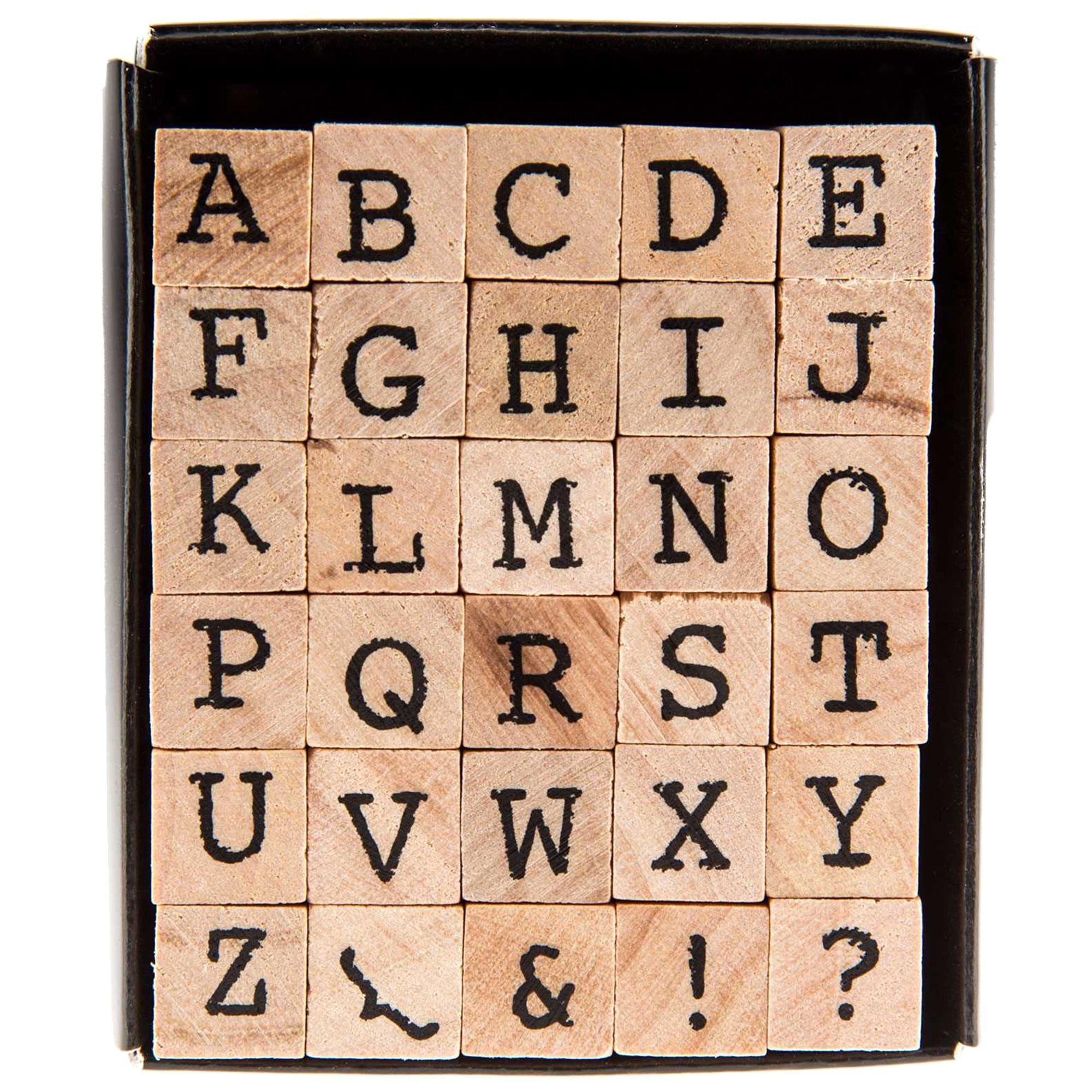 Uppercase Alphabet Vintage Type Rubber Stamps | Hobby Lobby | 911677