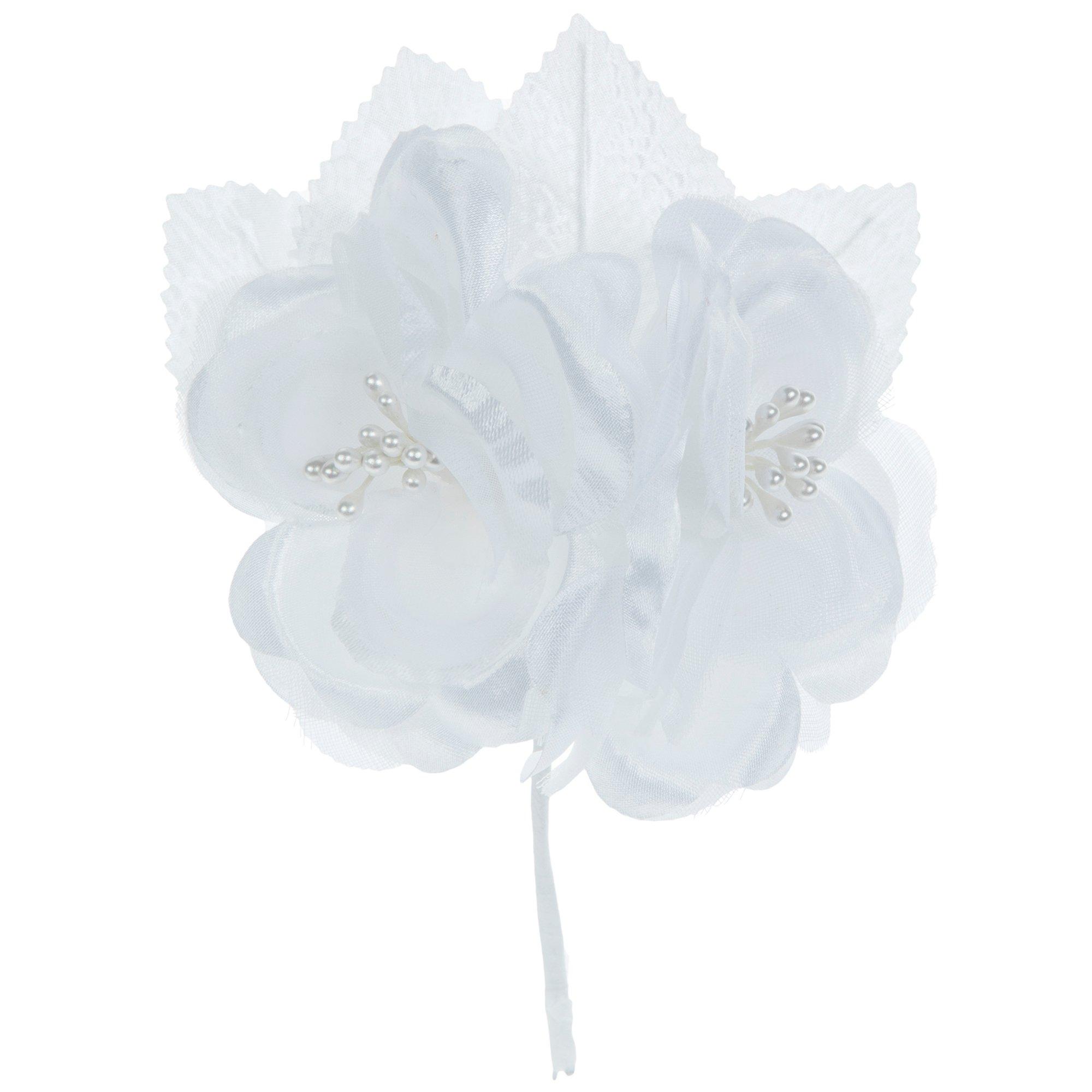 Satin Rose Pick With Leaves | Hobby Lobby | 916262