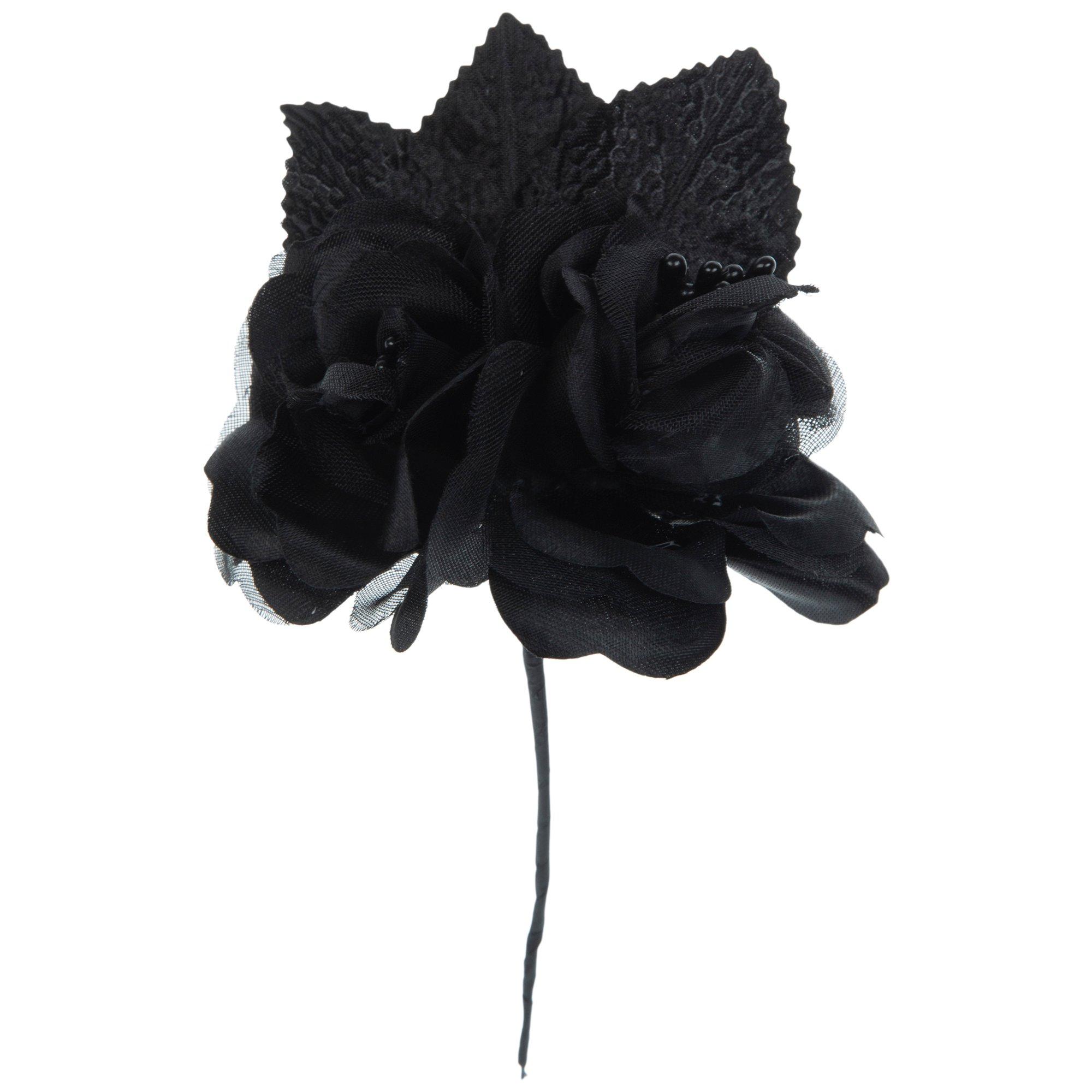 Satin Rose Pick With Leaves | Hobby Lobby | 916346