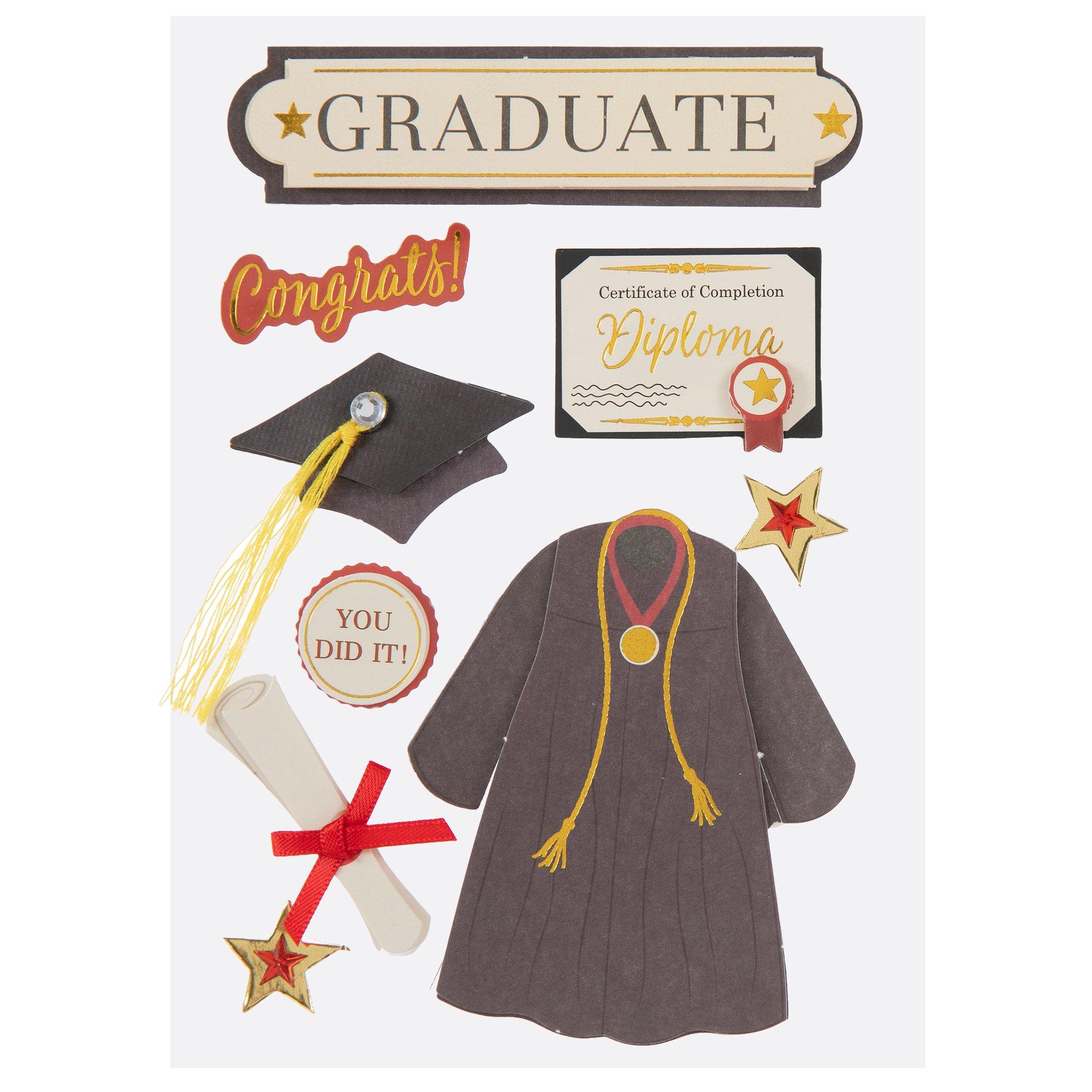 Graduation 3D Stickers | Hobby Lobby | 916767