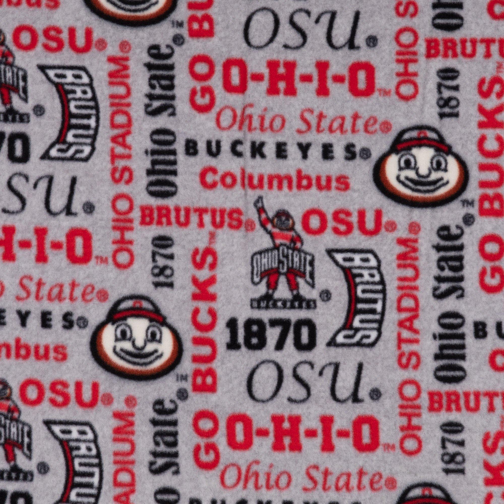 Ohio State Allover Collegiate Fleece Fabric | Hobby Lobby | 934430
