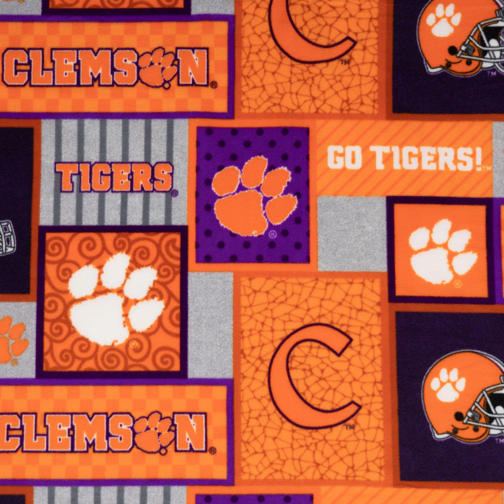 Clemson Block Collegiate Fleece Fabric | Hobby Lobby | 951699