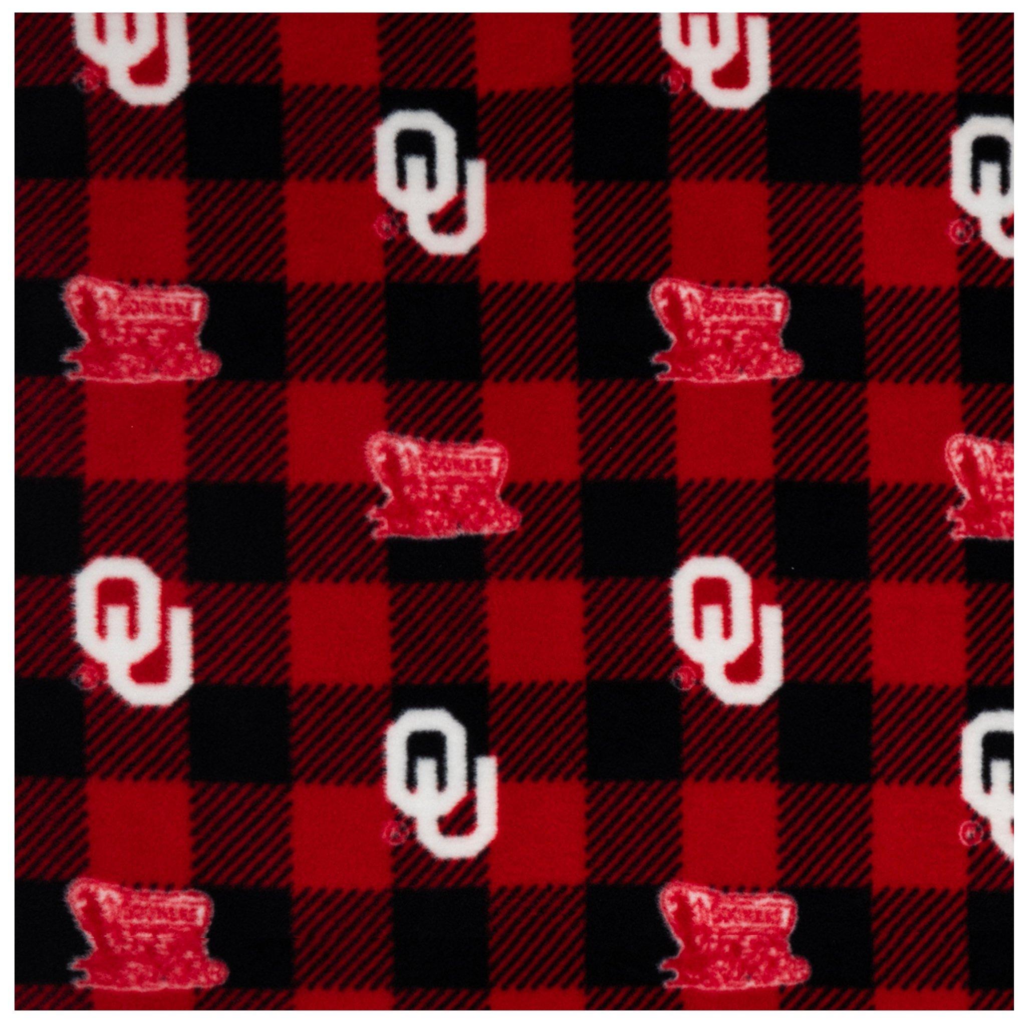 Oklahoma University Collegiate Check Fleece Fabric | Hobby Lobby | 953620