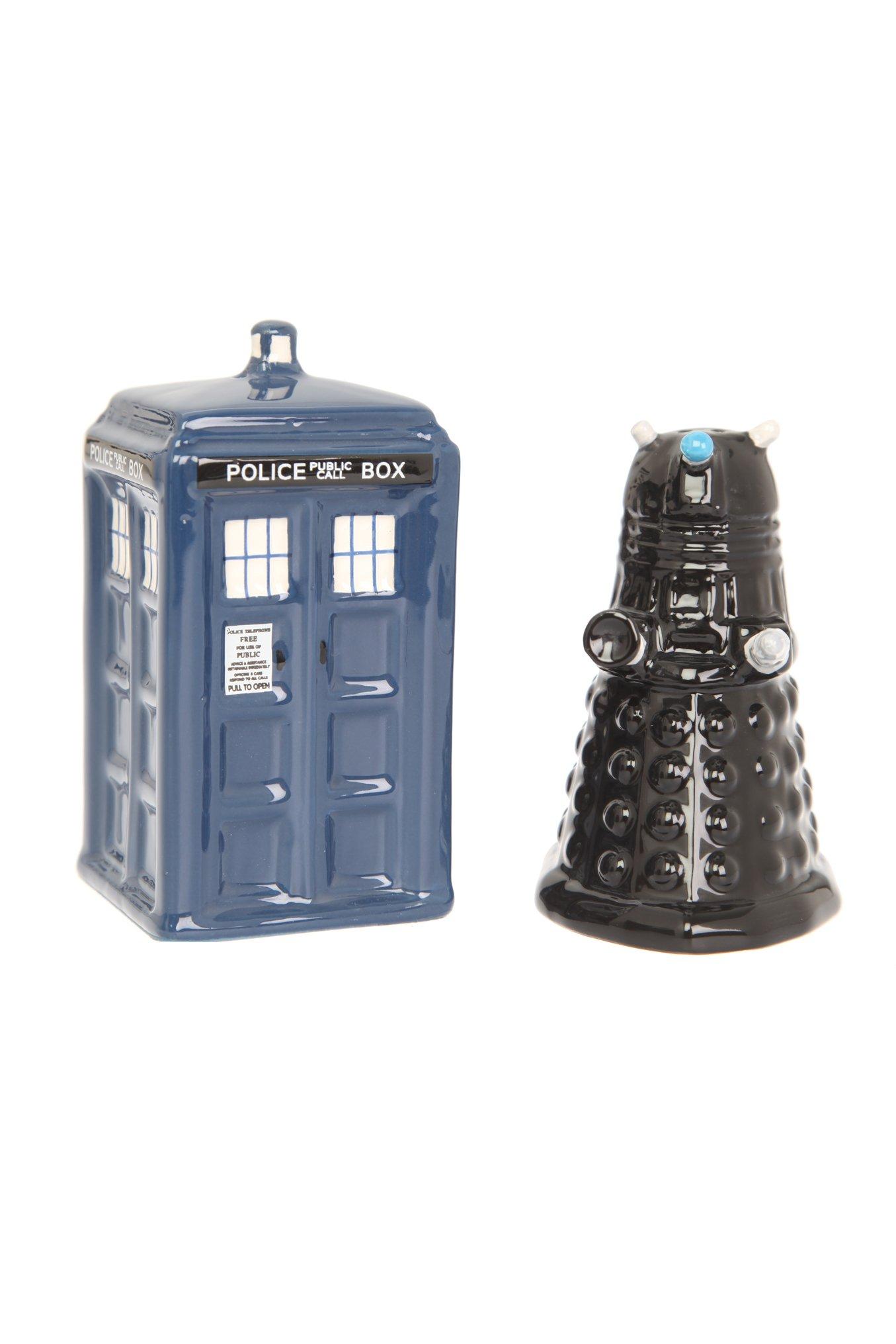 Doctor Who TARDIS Vs. Dalek Salt & Pepper Shaker Set | Hot Topic