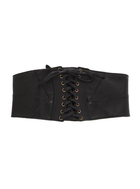 Lace Up Stretch Corset Belt Hot Topic