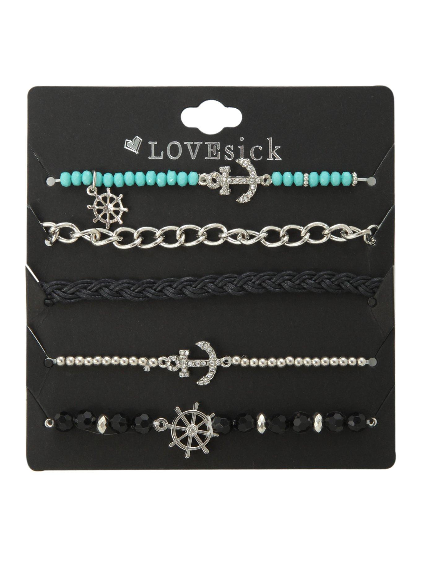 LOVEsick Nautical Bracelet 5 Pack | Hot Topic
