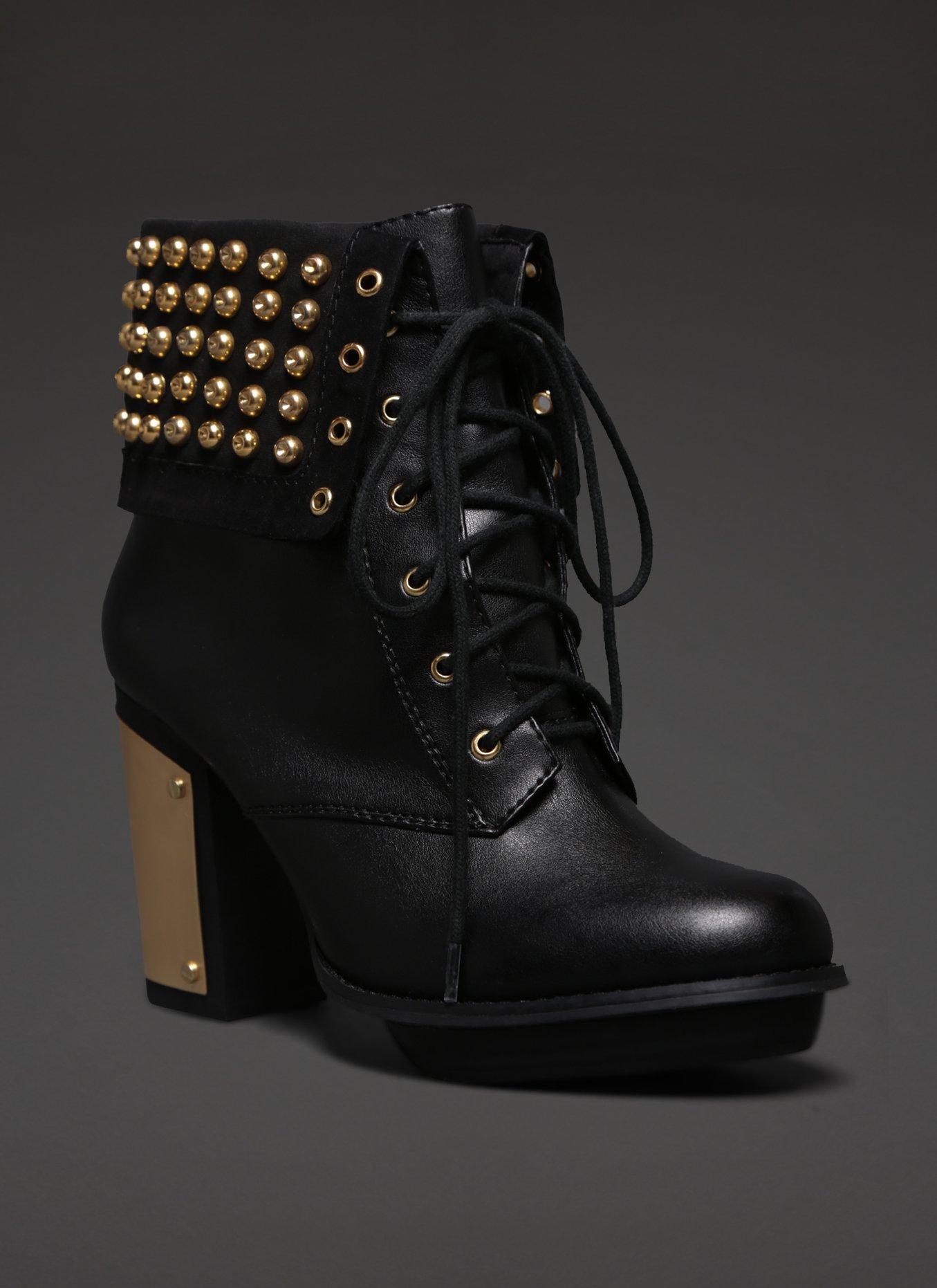 Studded Combat Boot Heel | Hot Topic