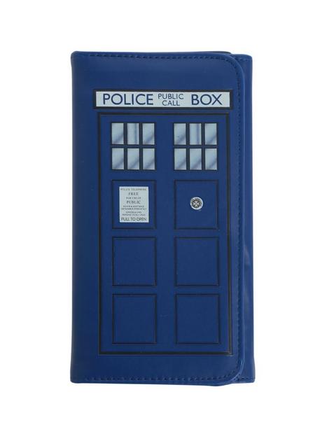Doctor Who TARDIS Embossed Flap Wallet | Hot Topic