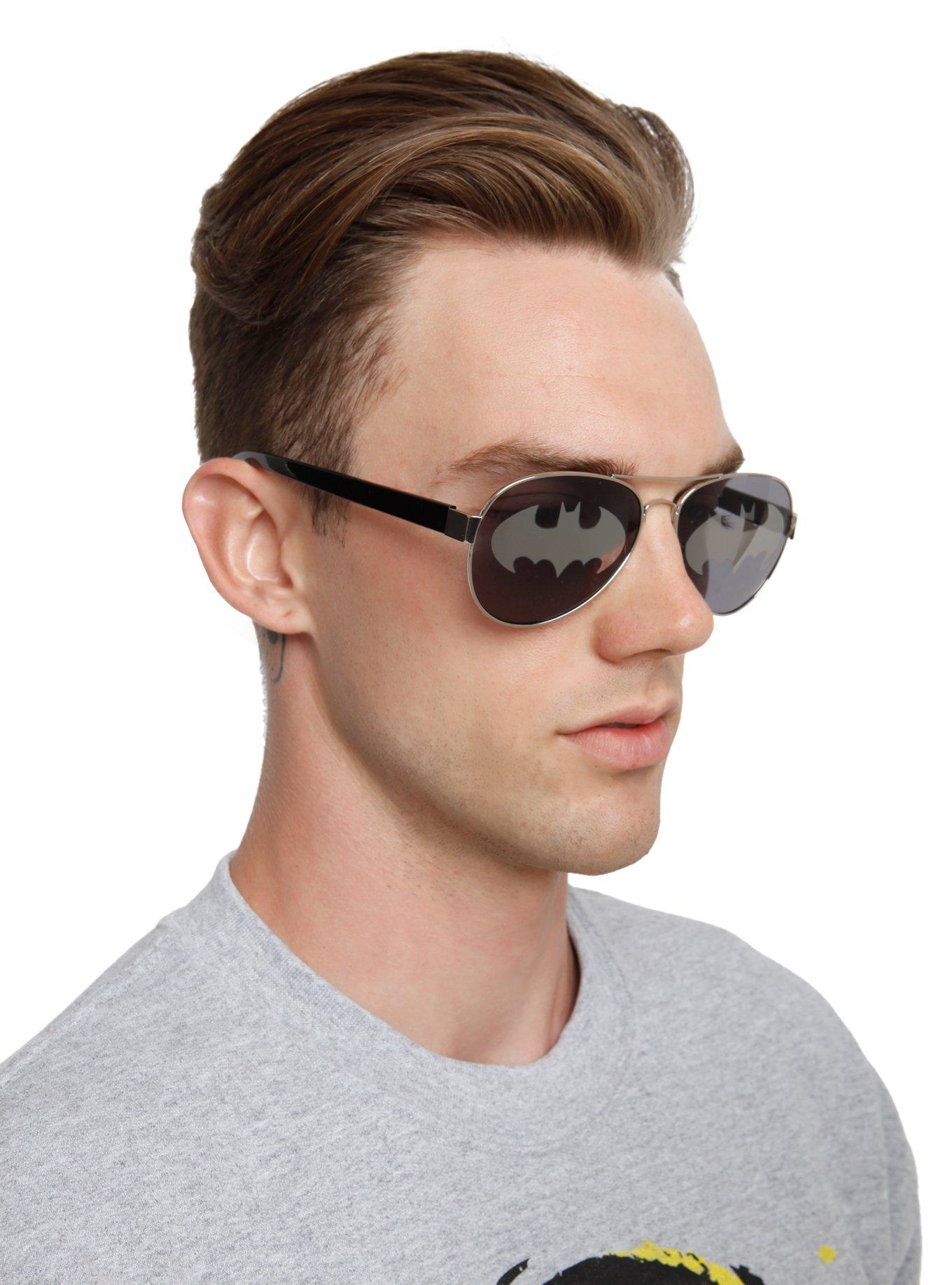Dc Comics Batman Logo Lens Aviator Sunglasses Hot Topic