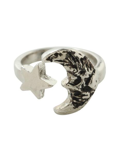 LOVEsick Moon & Star Midi Ring | Hot Topic