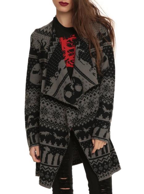 The Nightmare Before Christmas Black Grey Cardigan | Hot Topic